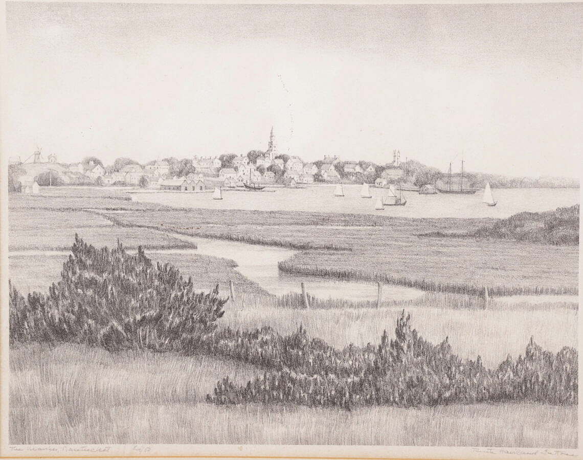 Ruth Haviland Sutton Engraving "The Marshes Nantucket" - Ruth Haviland ...