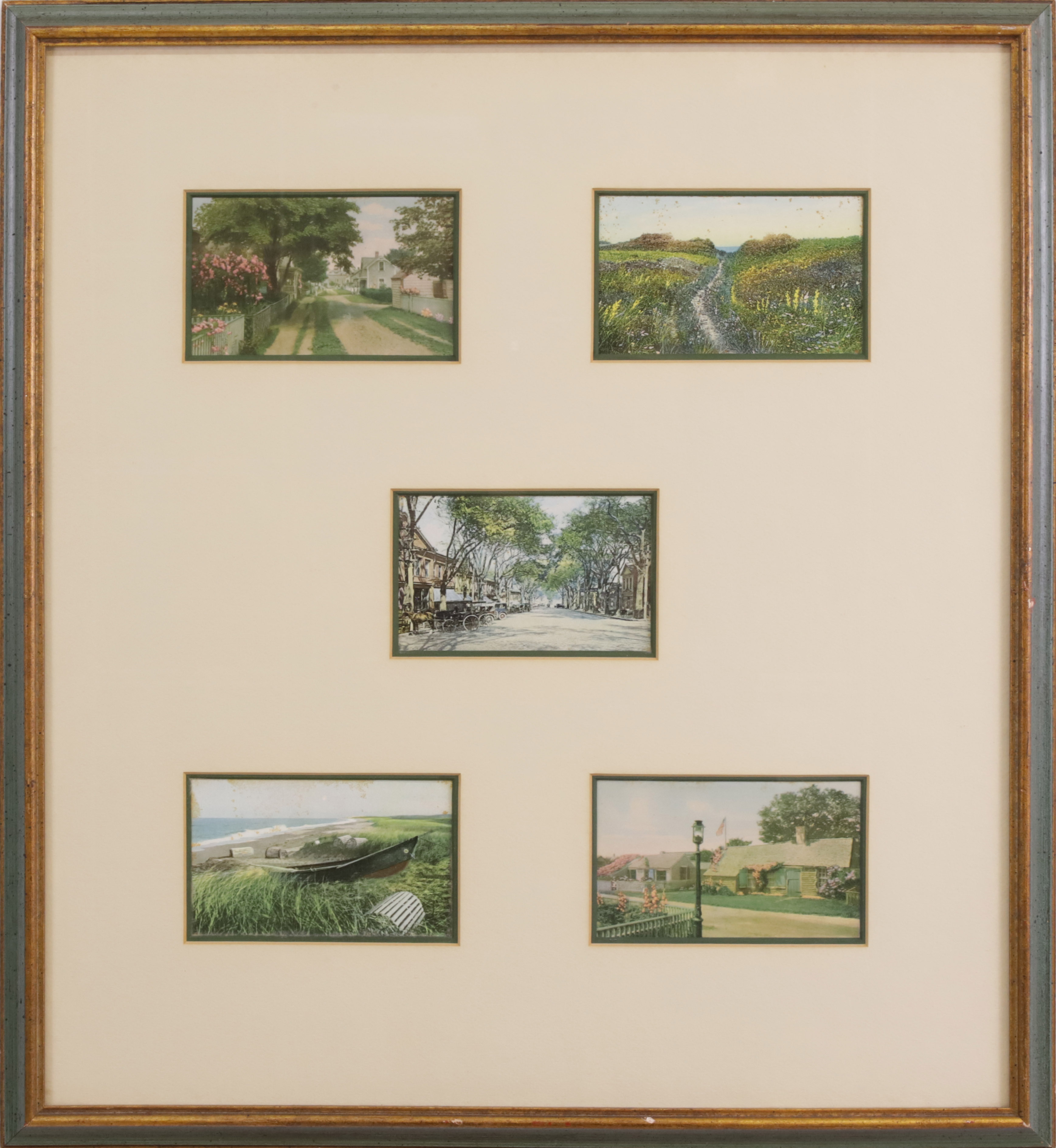 Five Vintage Nantucket Postcards Matted and Framed - Rafael Osona ...