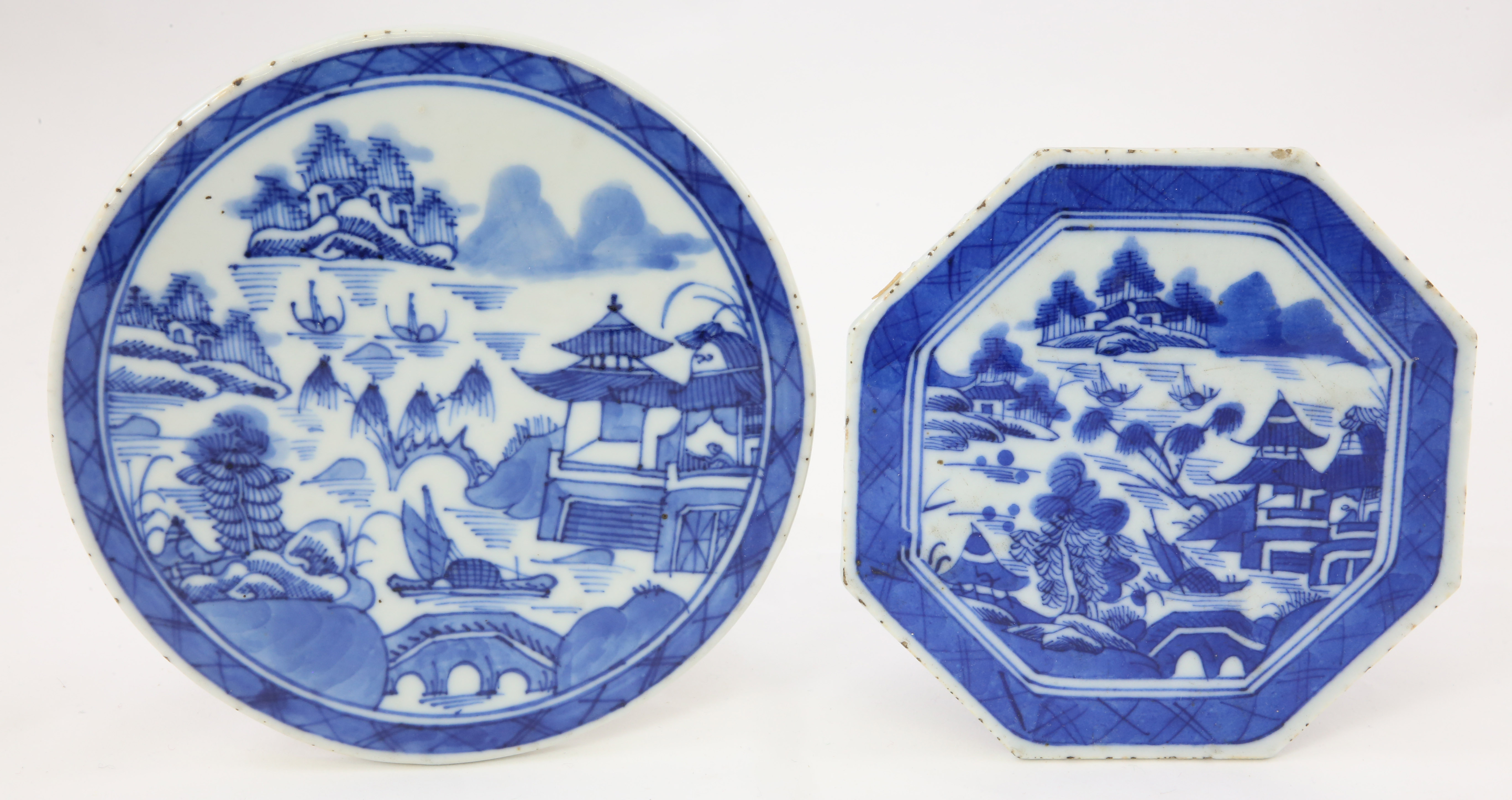 Two Canton Tiles 19th Century - Two Canton Tiles, 19th Century - Rafael ...