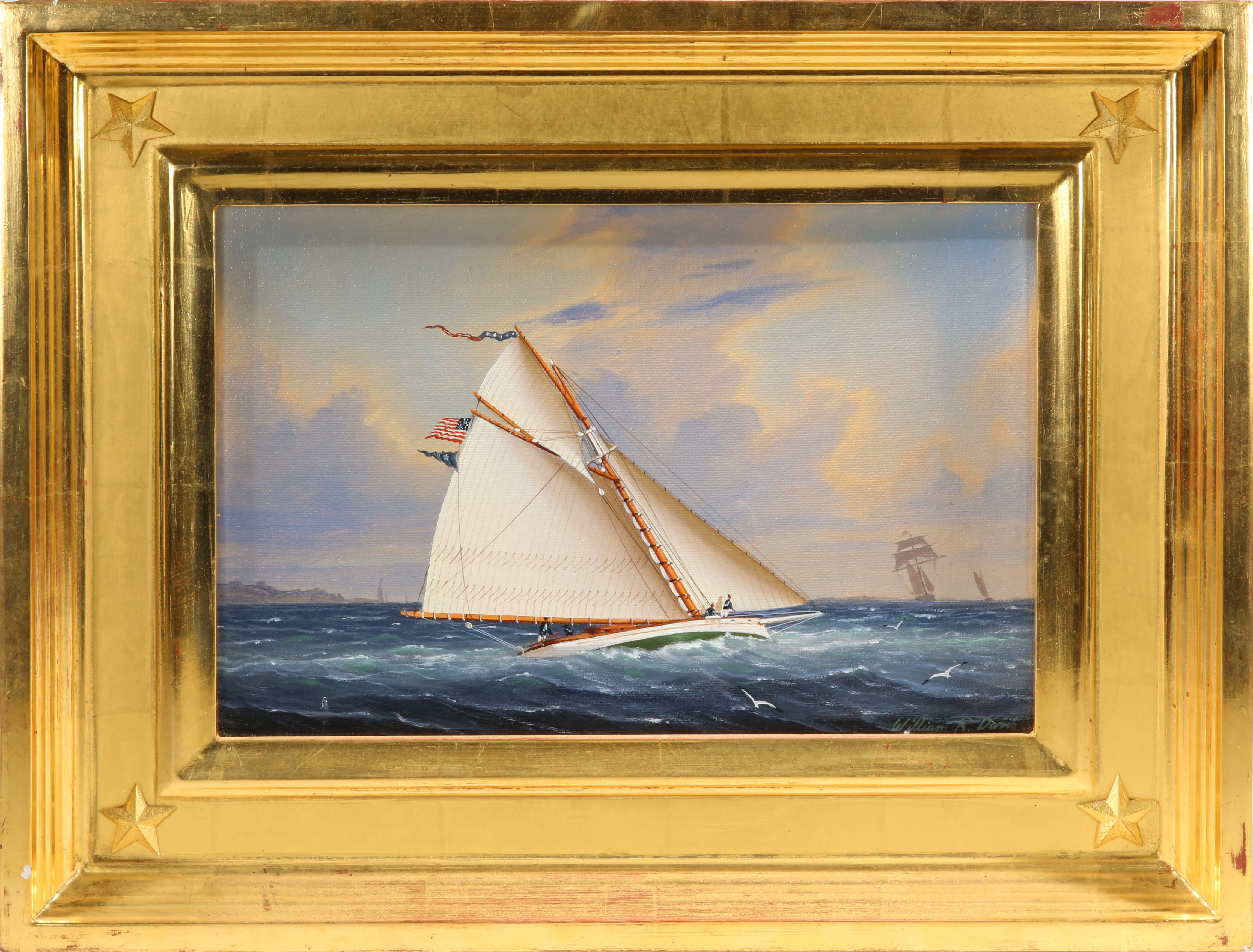 William R. Davis Oil on Panel "Catching a Good Breeze" - William R ...
