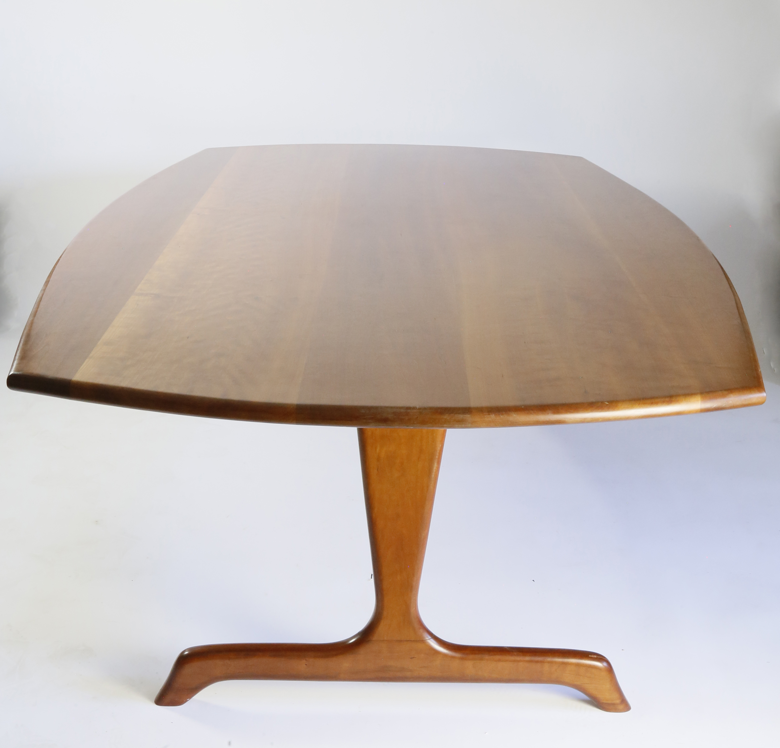 Signed Stephen Swift Cherry Oval Trestle Dining Table circa 1989 ...