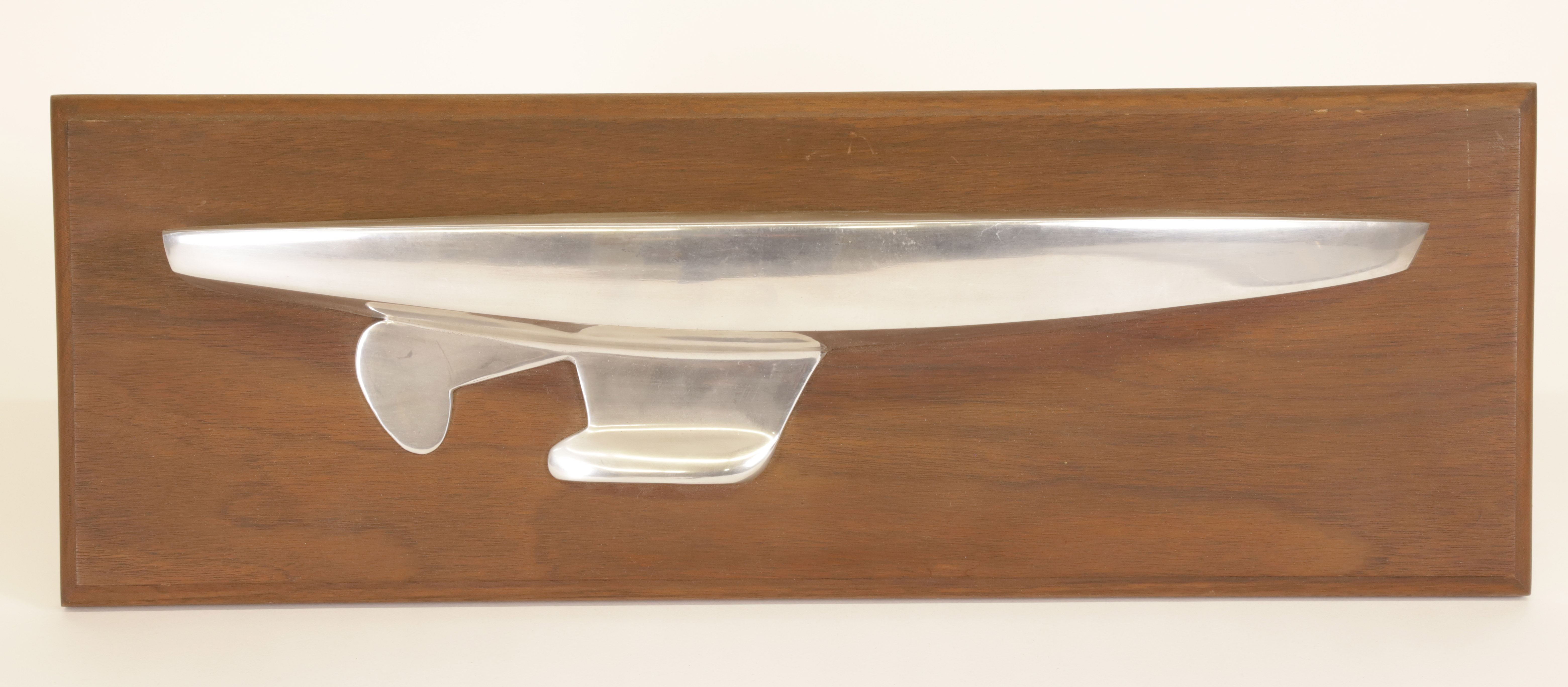 Contemporary Steel Sailing Yacht Half Hull on Plaque - Contemporary ...
