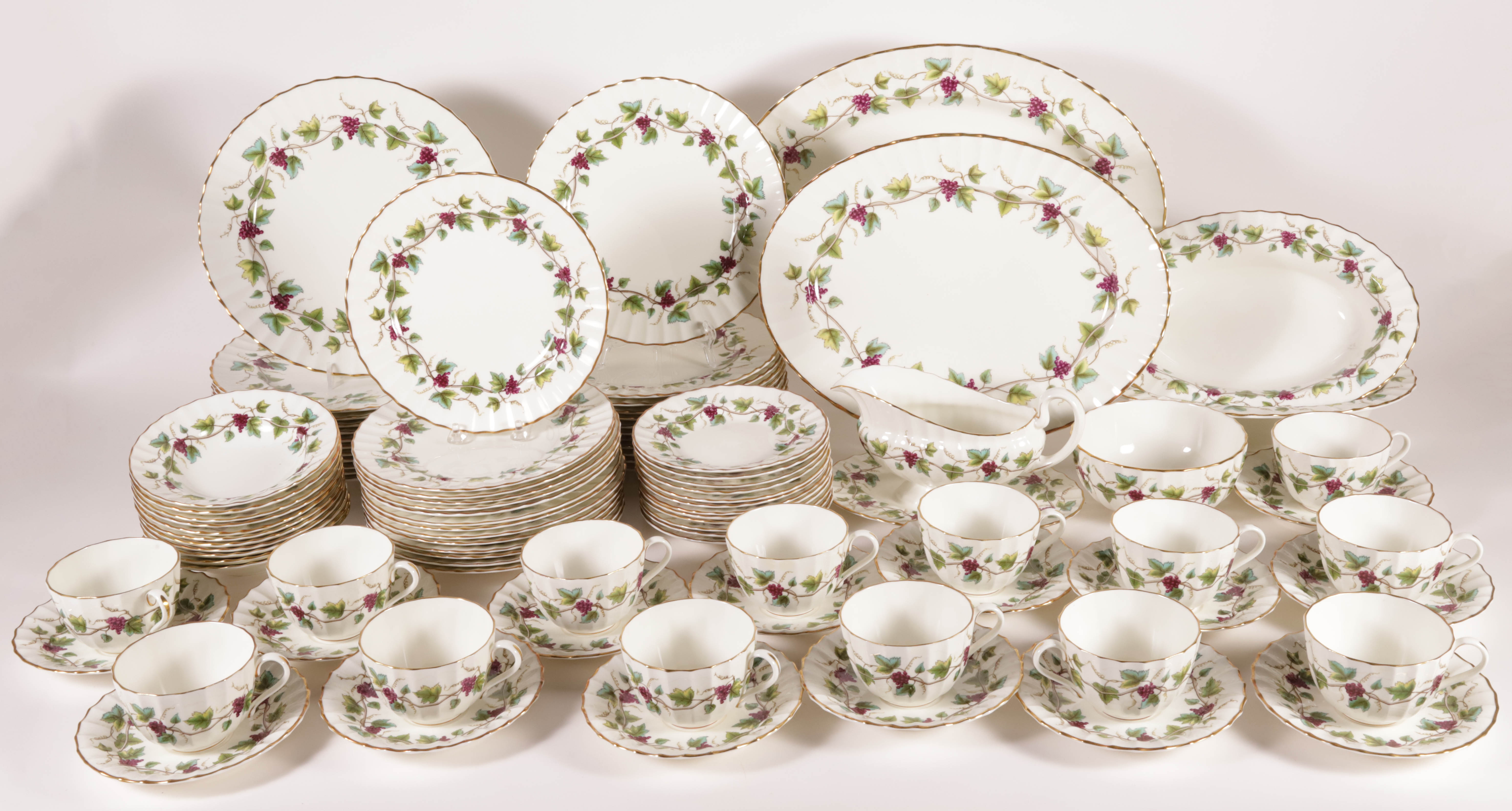 Royal Worcester Fine Bone China Dinner Service in the Bacchanal Pattern ...
