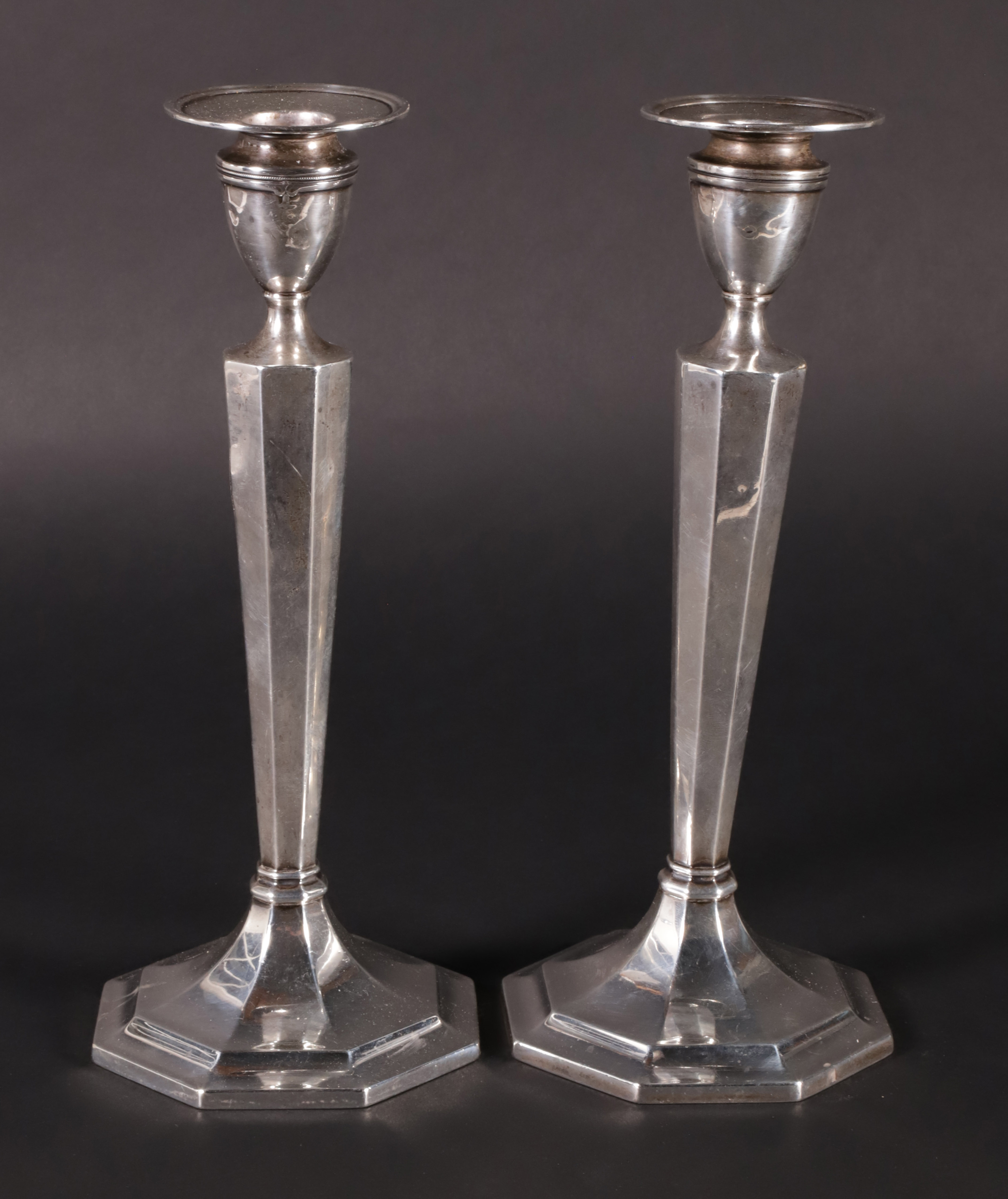 Pair of Gotham Sterling Silver Candlesticks - Pair of Gotham Sterling ...