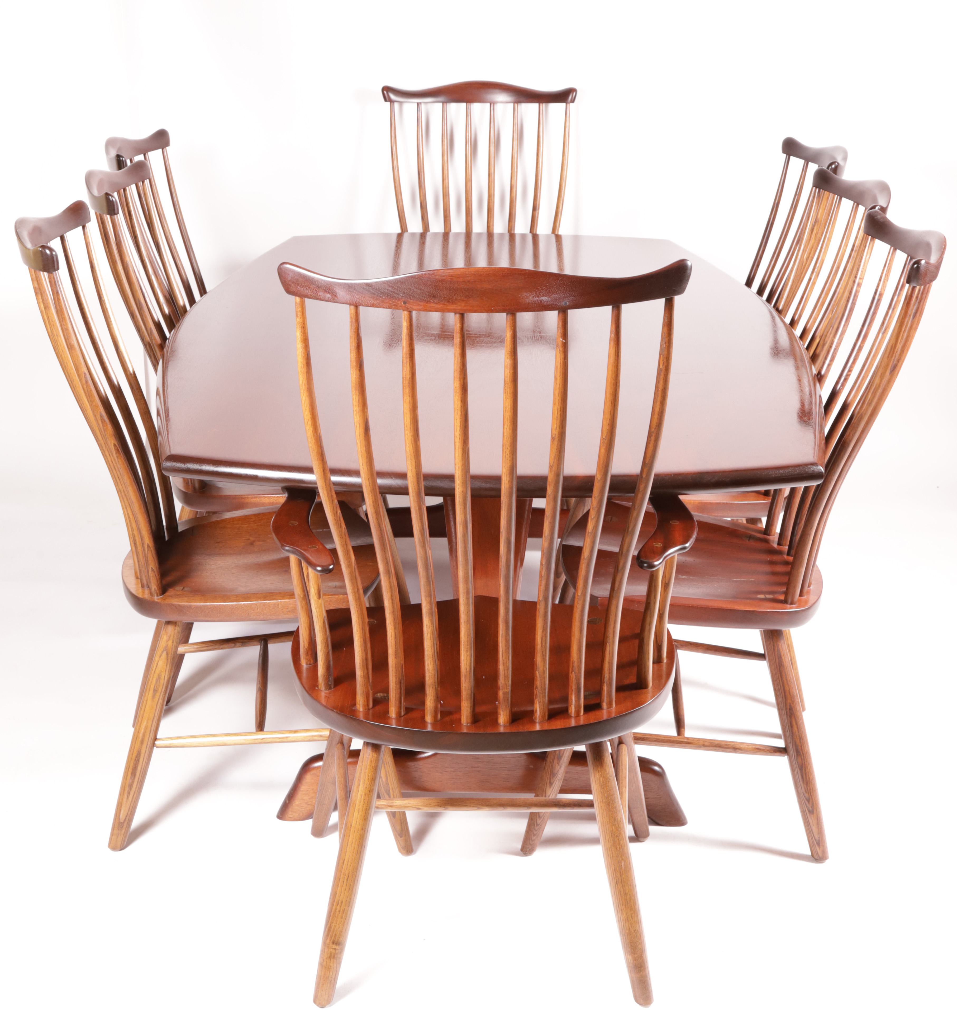 Stephen Swift Mahogany Trestle Dining Table and Set of Eight Stephen ...