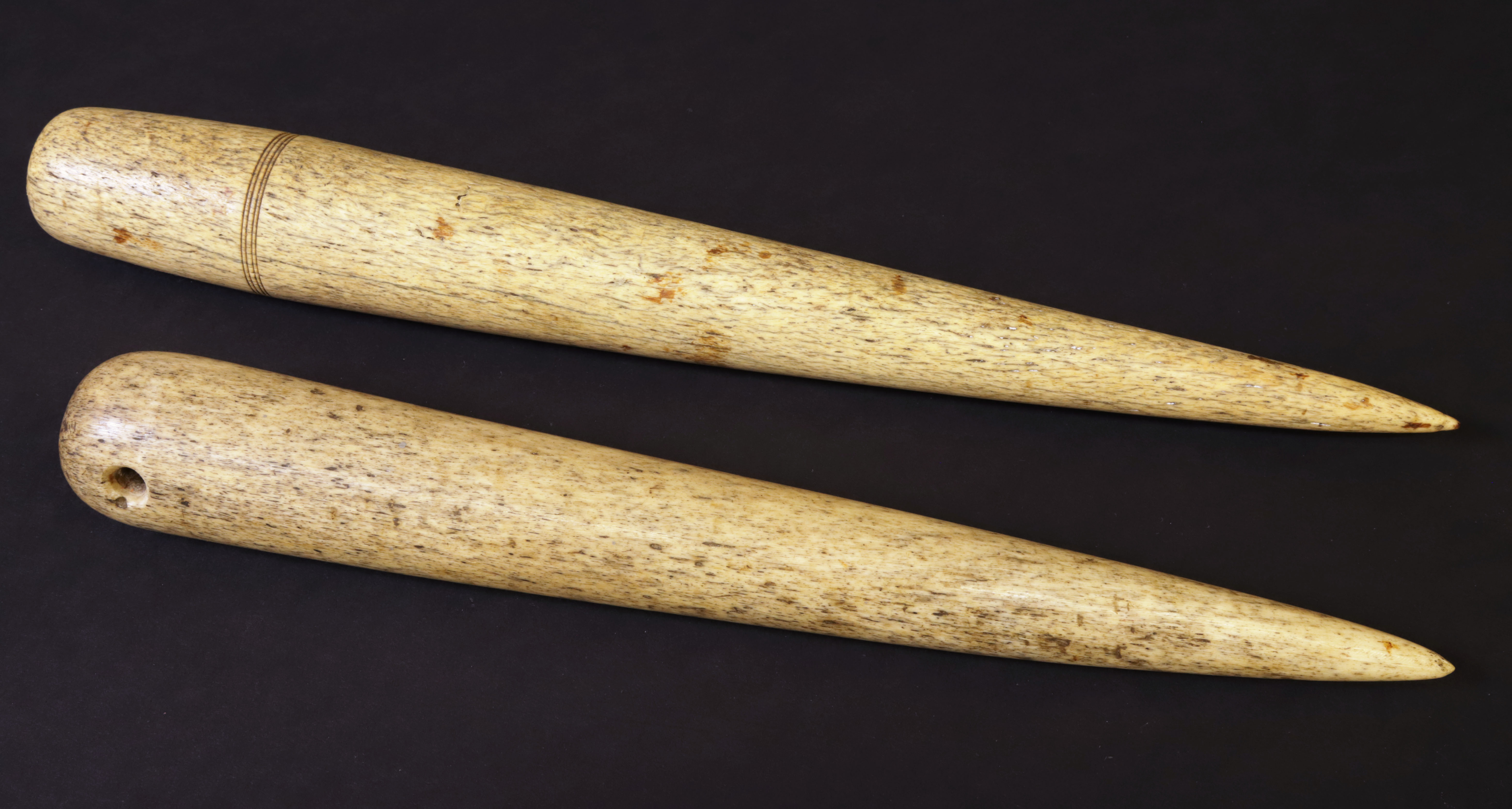 Two Whaleman Made Antique Whalebone Fids circa 1850s - Two Whaleman ...