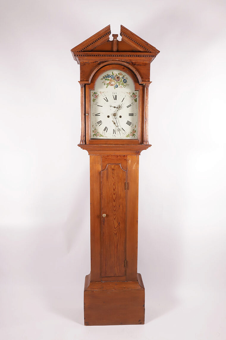 Antique American Pine Tall Case Clock - Antique American Pine Tall Case ...