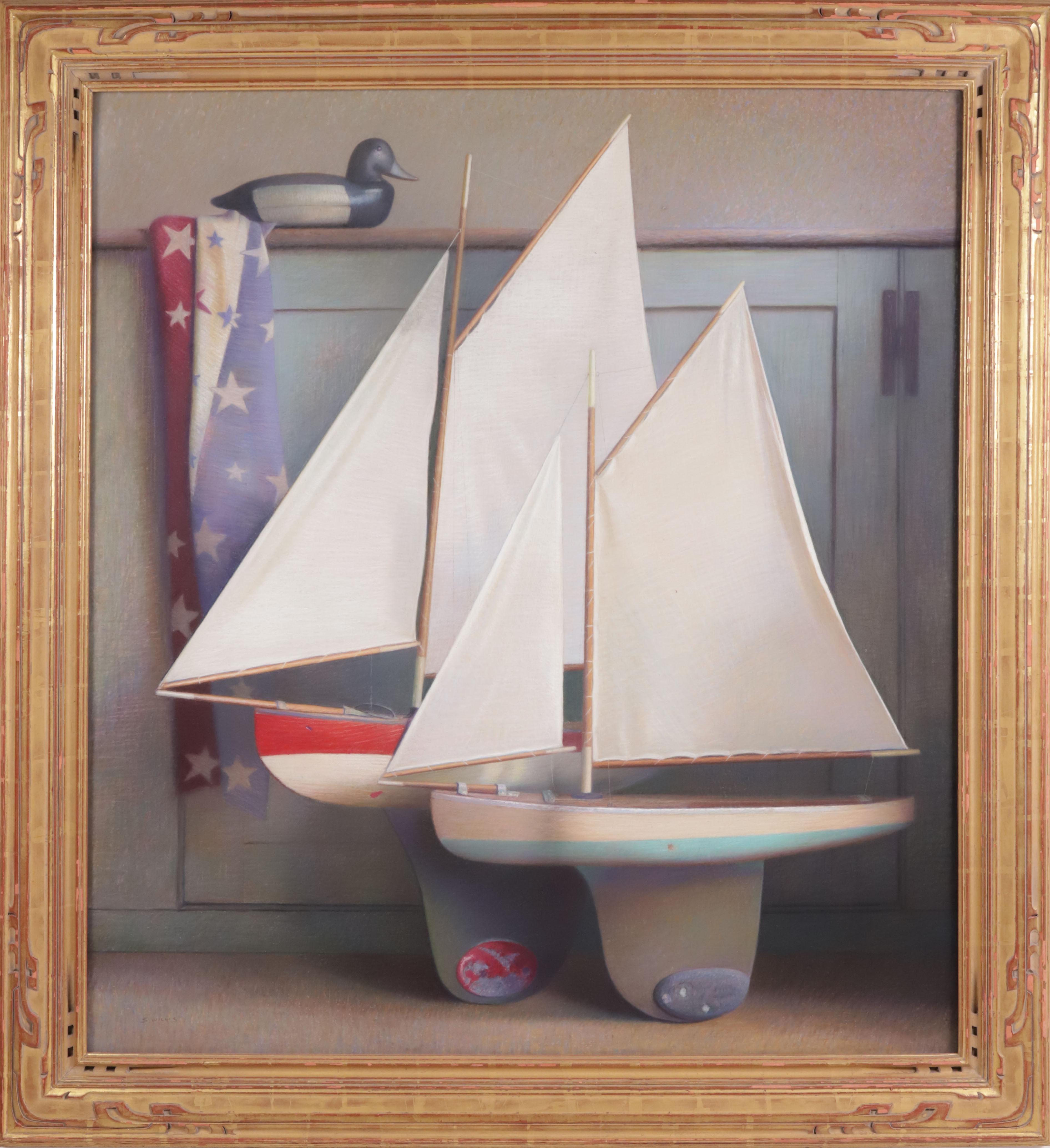 Sidney F. Willis (American b.1930) Pastel "Pond Models" - Sidney F ...