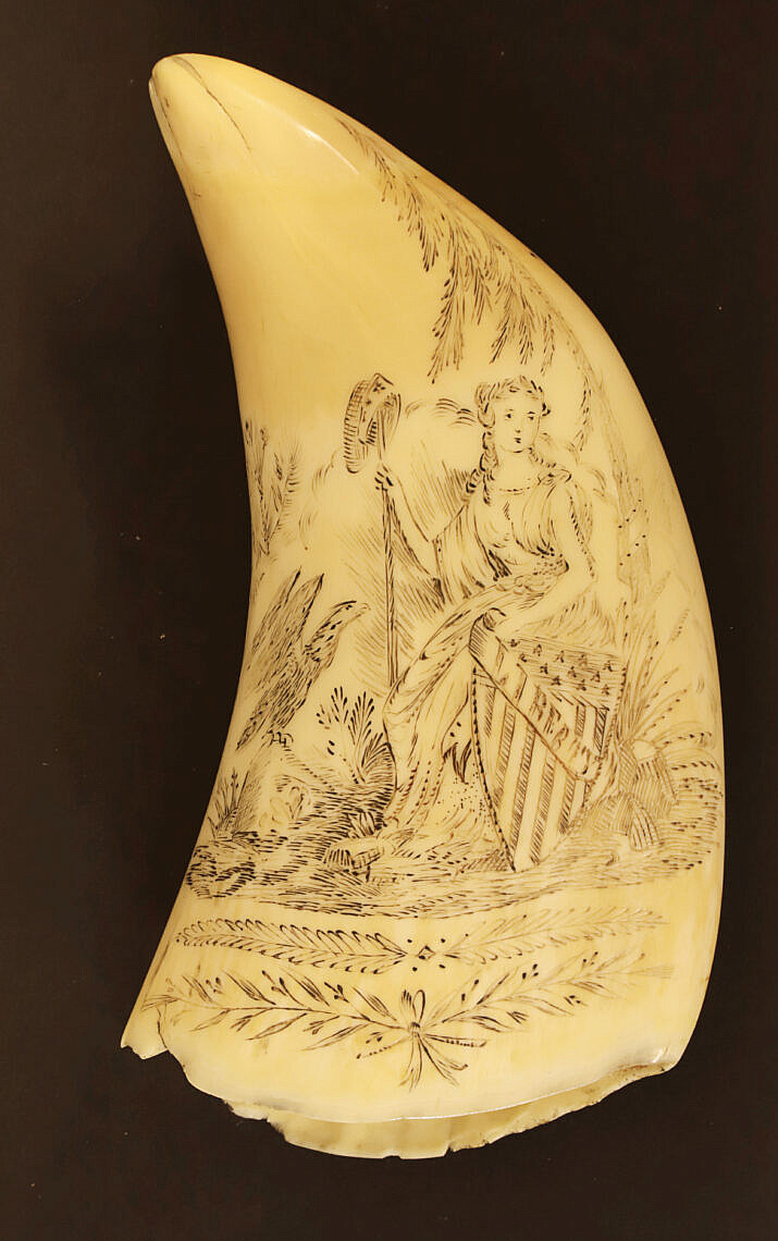 Lady Liberty Antique Scrimshaw Sperm Whale Tooth 19th Century - Lady ...
