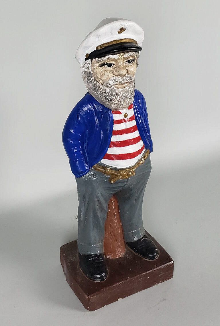 Figural Sea Captain Ornament - Vintage Cast Aluminum Figural Sea ...