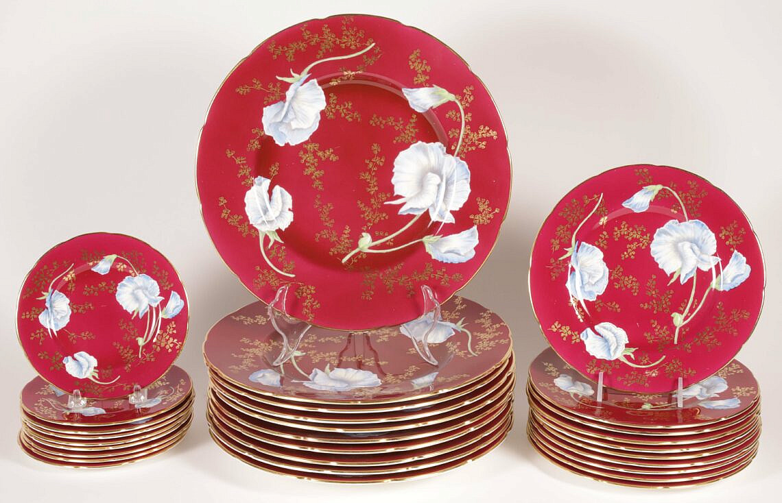 Coalport Bone China Partial Dinner Service in the "Sweet Pea" Pattern ...