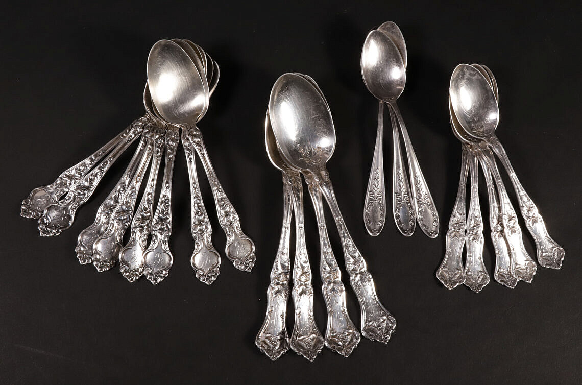 Collection of Twenty Assorted Sterling Silver Spoons - Collection of ...