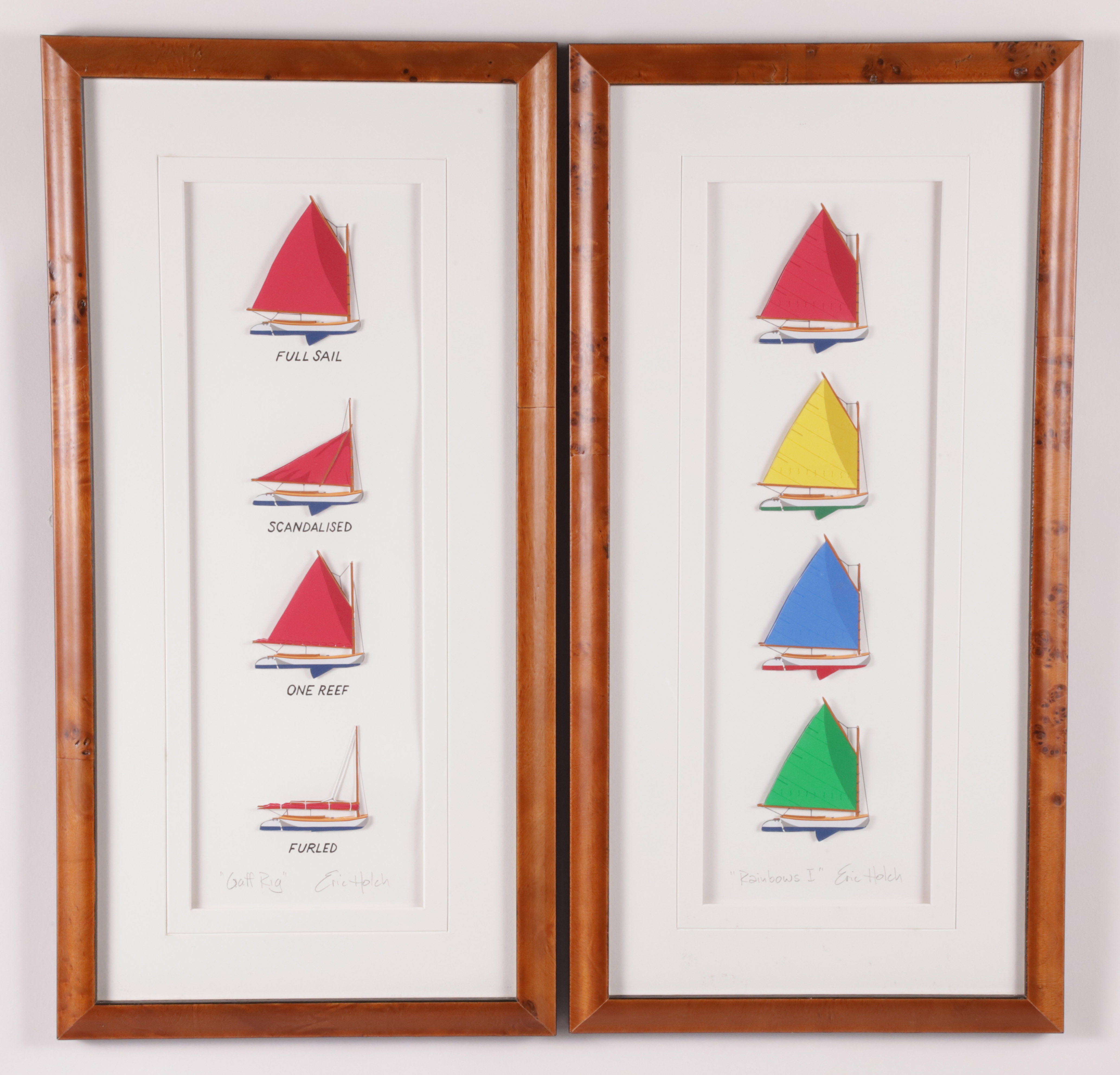 Two Eric Holch 3D Studies "Gaff Rig" and "Rainbows 1" - Two Eric Holch 3D Studies "Gaff Rig" and ...