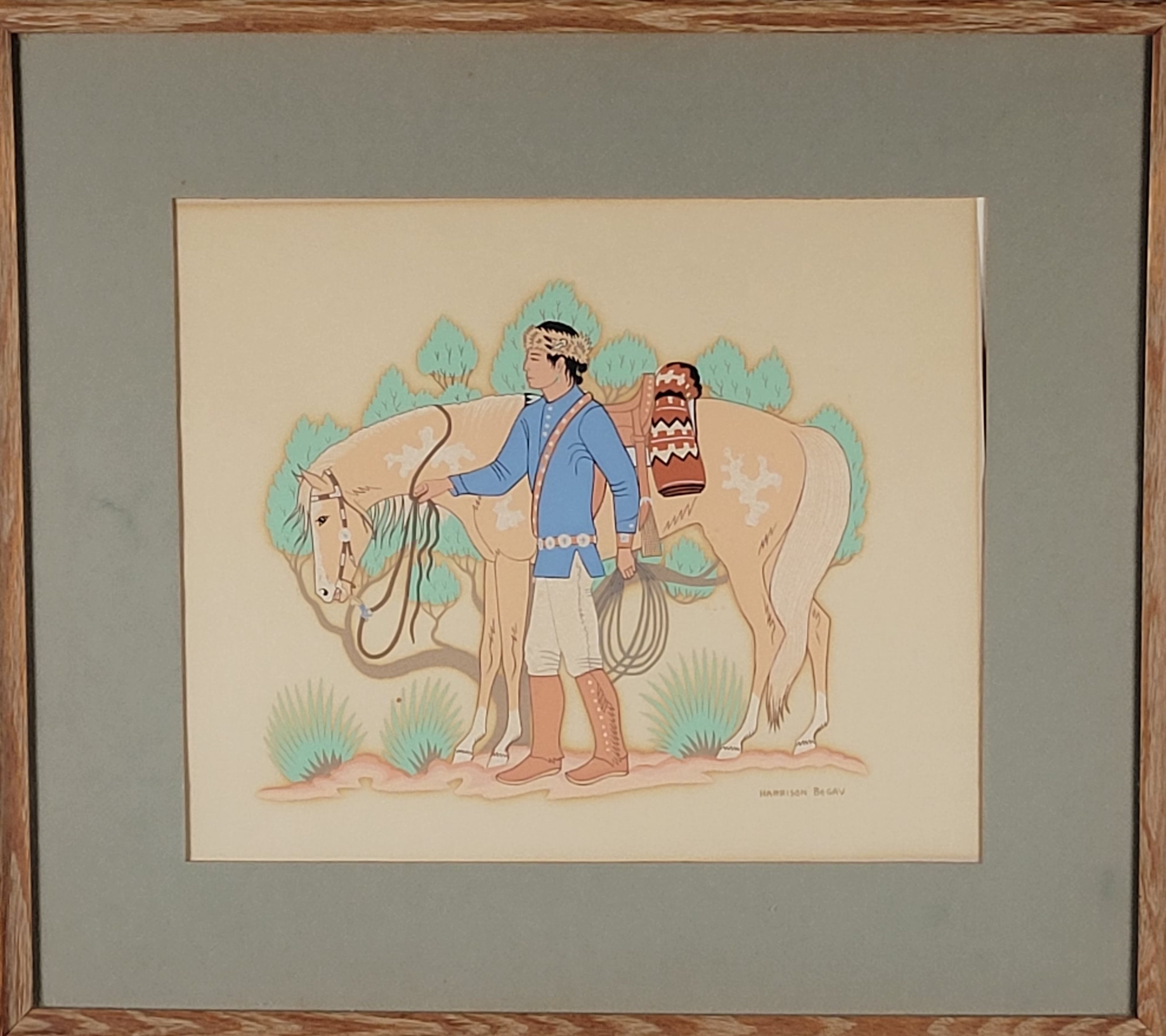Harrison Begay Haskay Yahne Ya Dine Navajo Gouache Silkscreen Serigraph ...