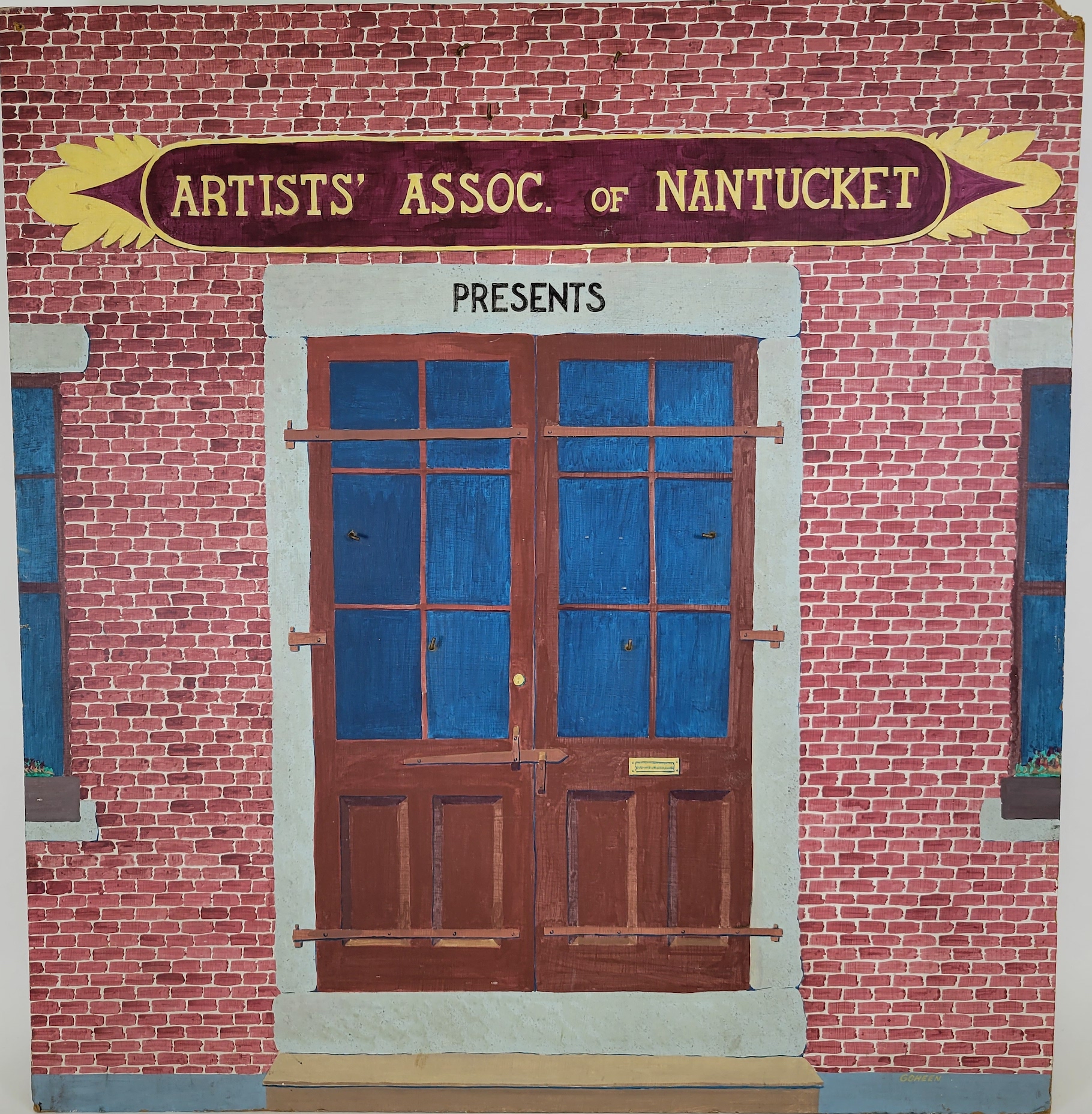 Vintage Hand Painted Artists Association of Nantucket Gallery Show Sign ...