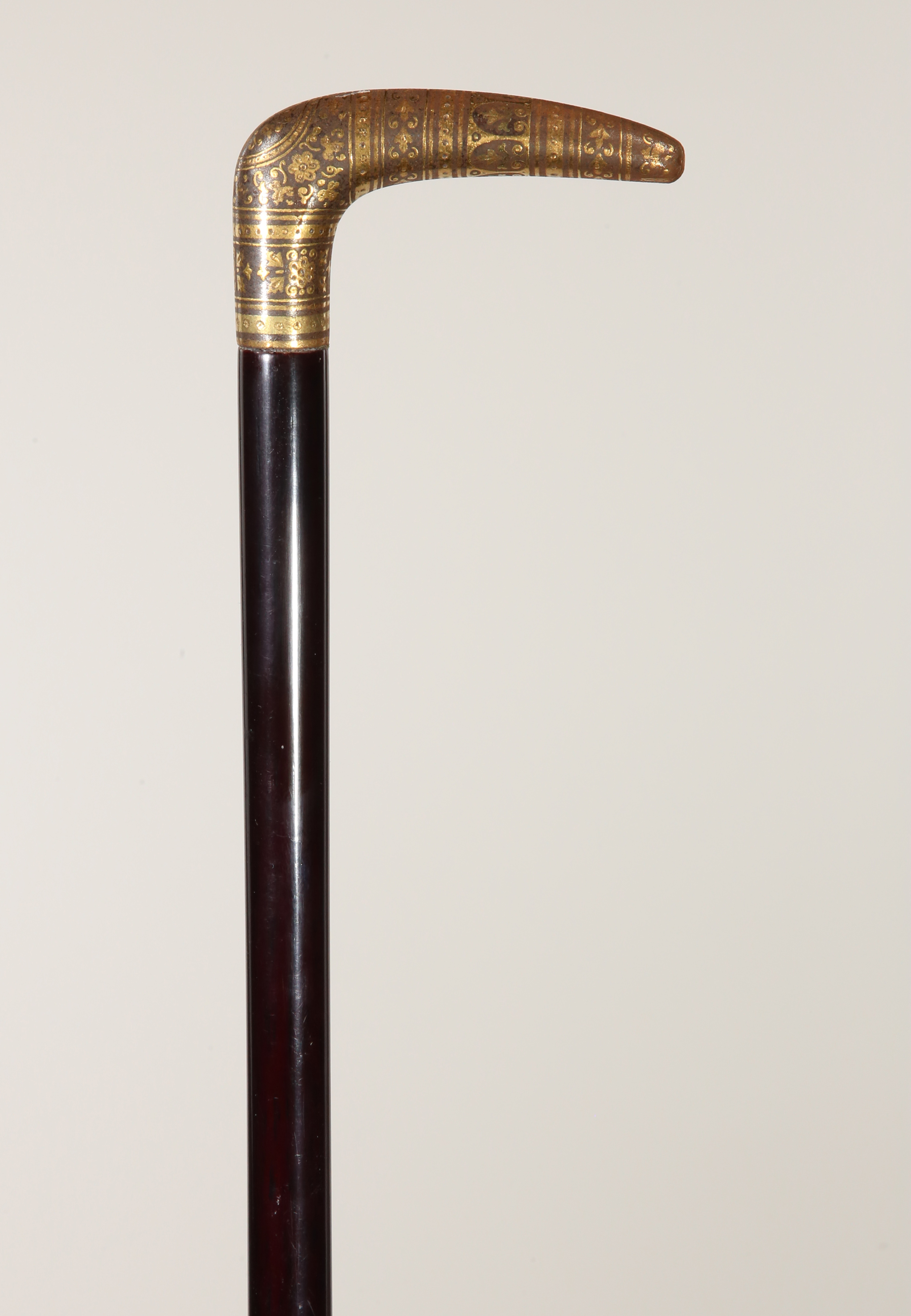 Antique Thai Niello Lady's Cane - Antique Thai Niello Lady's Cane ...