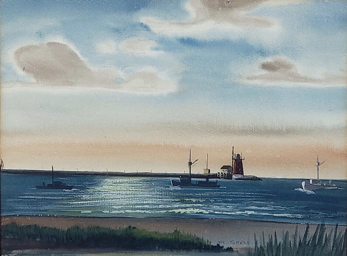 Henry Snell Lighthouse Watercolor - Hy Snell Watercolor on Paper ...