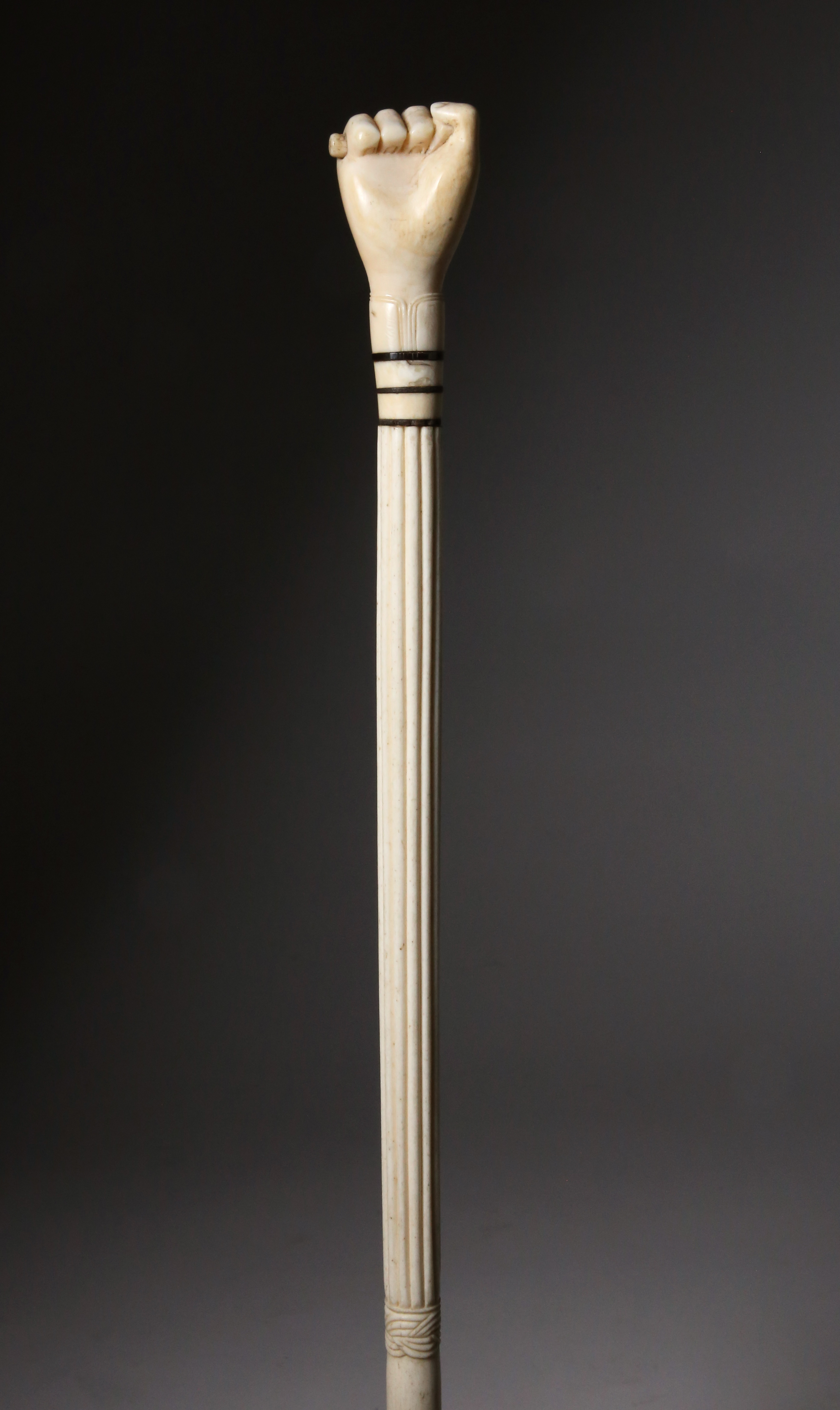 Whaleman Made Clenched Fist Walking Stick 19th Century - Whaleman Made ...