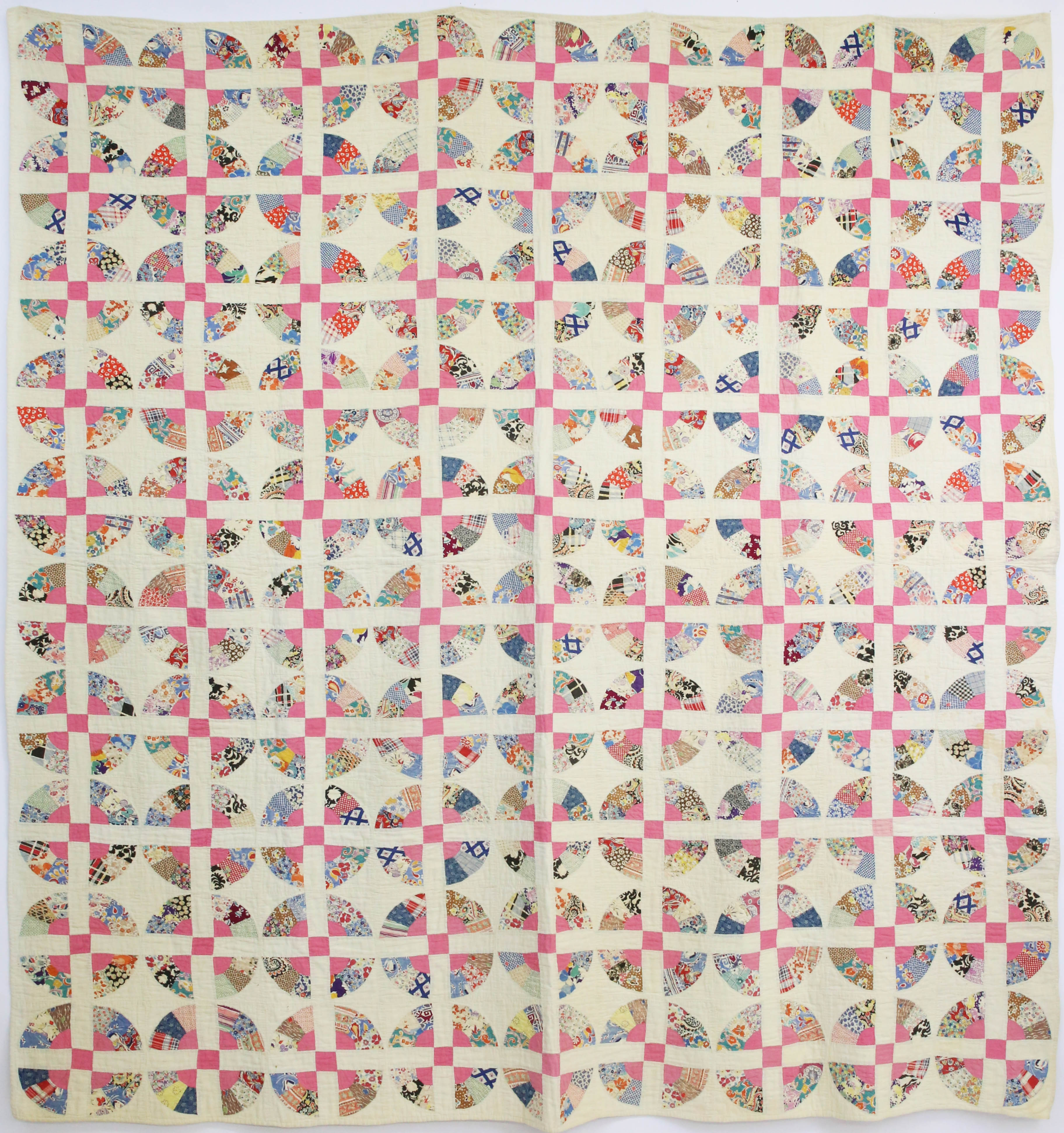 Vintage Quarter Fan Patchwork Quilt Circa 1930s - Vintage Quarter Fan ...