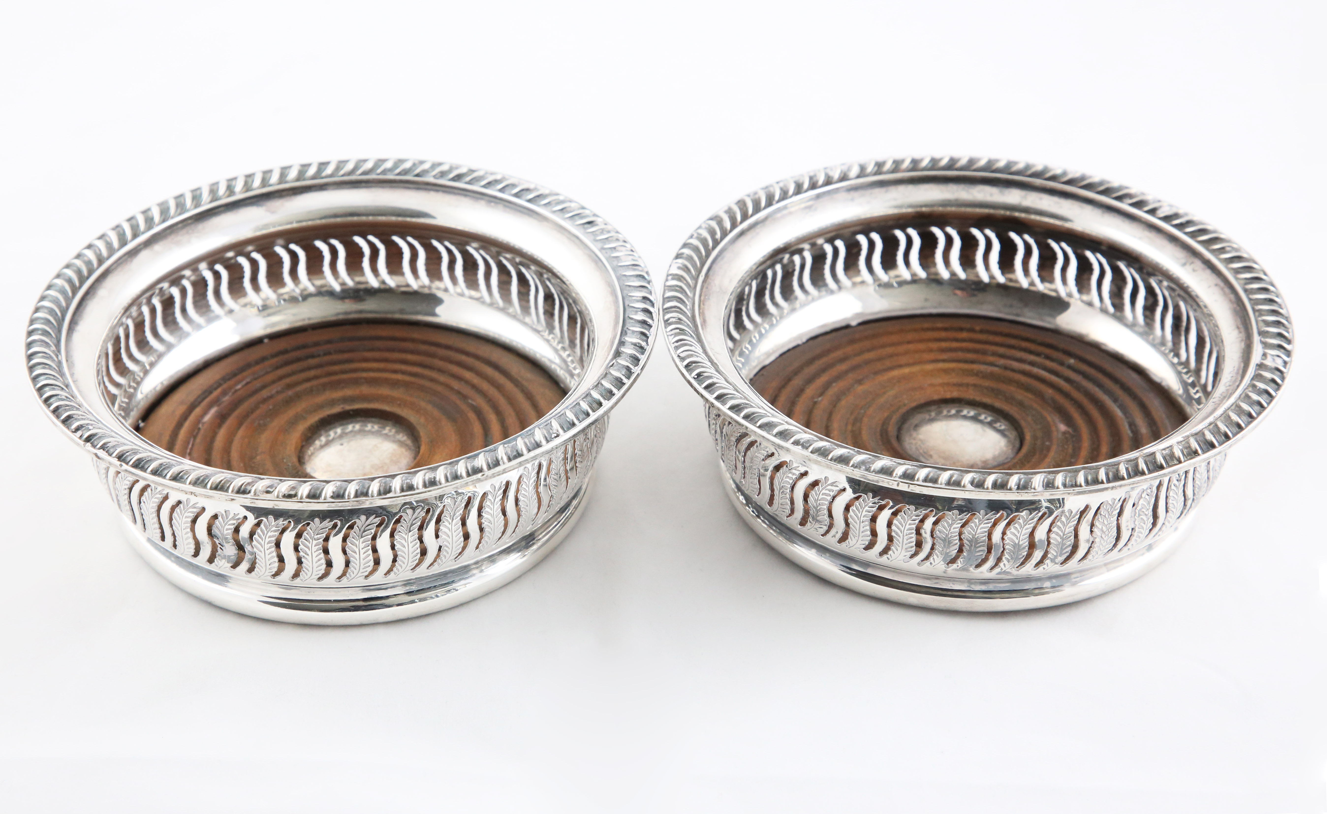 Pair of Sheffield Silver Plate Wine Coasters 19th Century - Pair of ...
