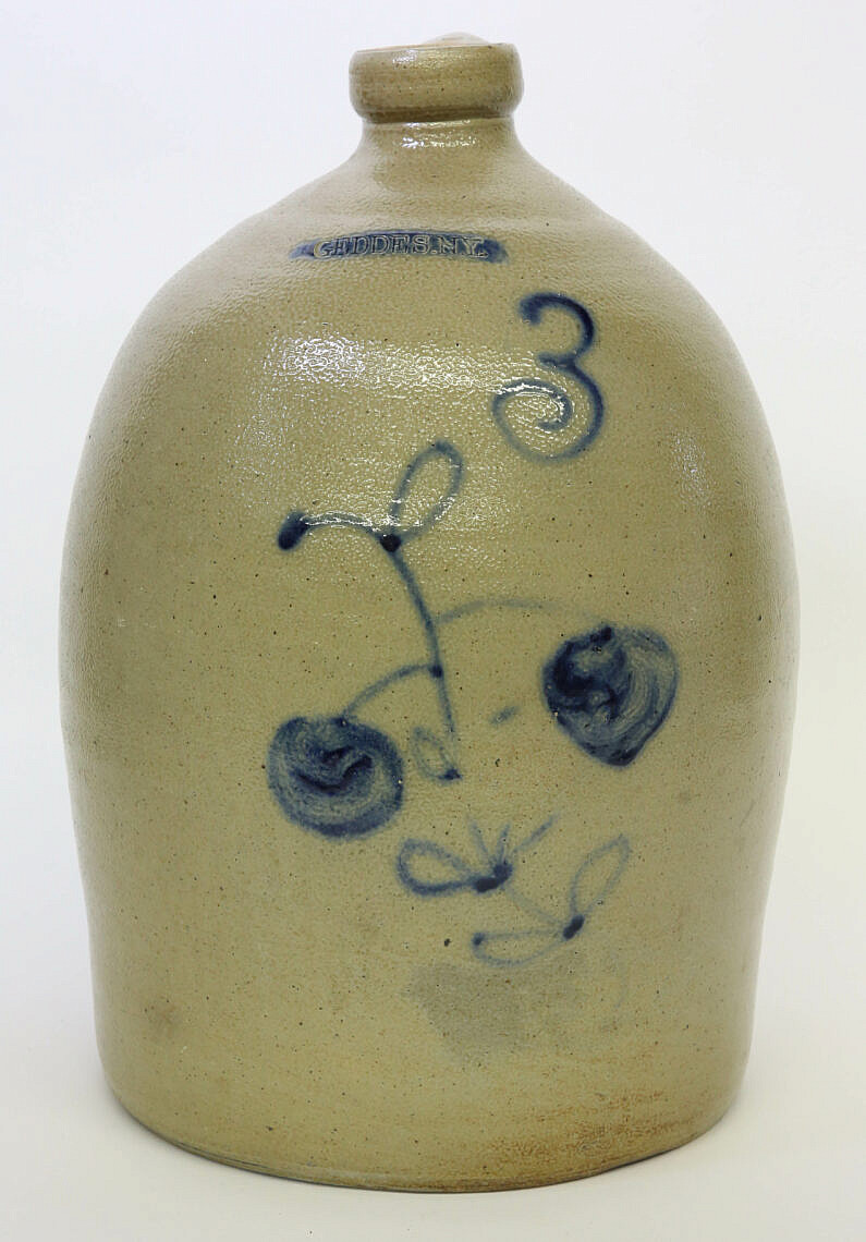 Geddes New York Stoneware Jug 19th Century - Signed Geddes New York ...