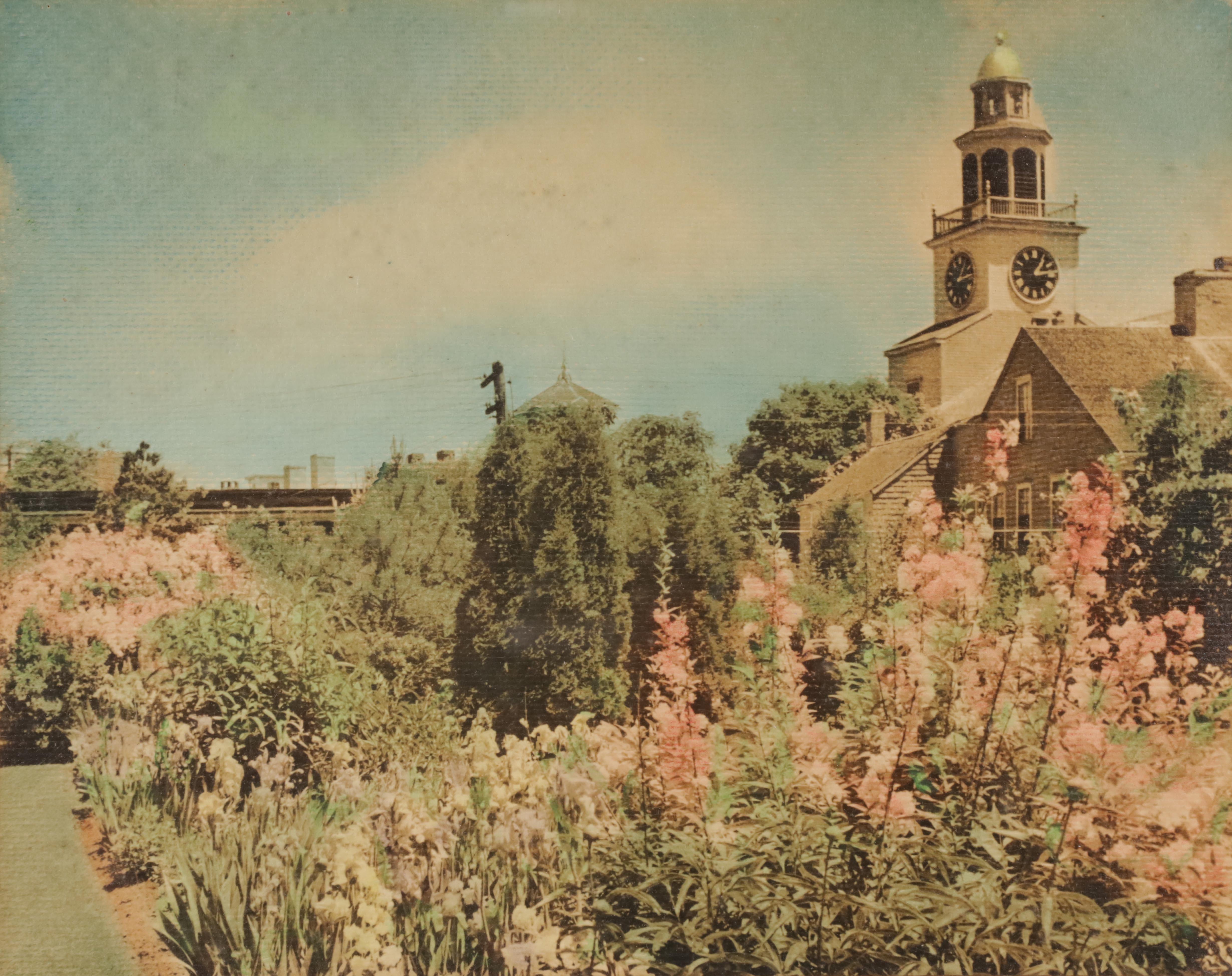 William Coffin Hand Colored Photograph "Old South Tower Nantucket ...