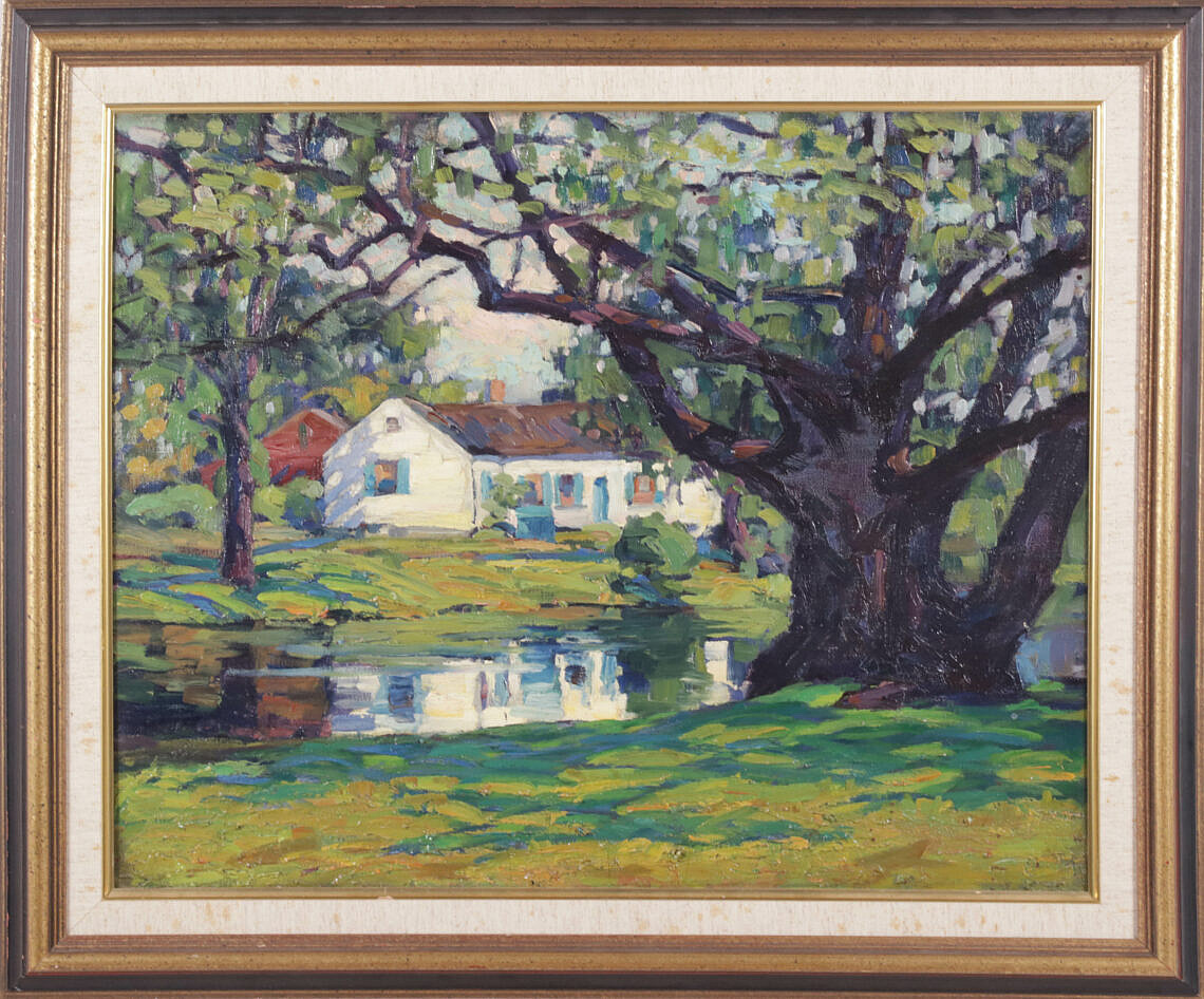 Anne Ramsdell Congdon (1873-1958) Oil on Linen "New Hampshire Homestead ...