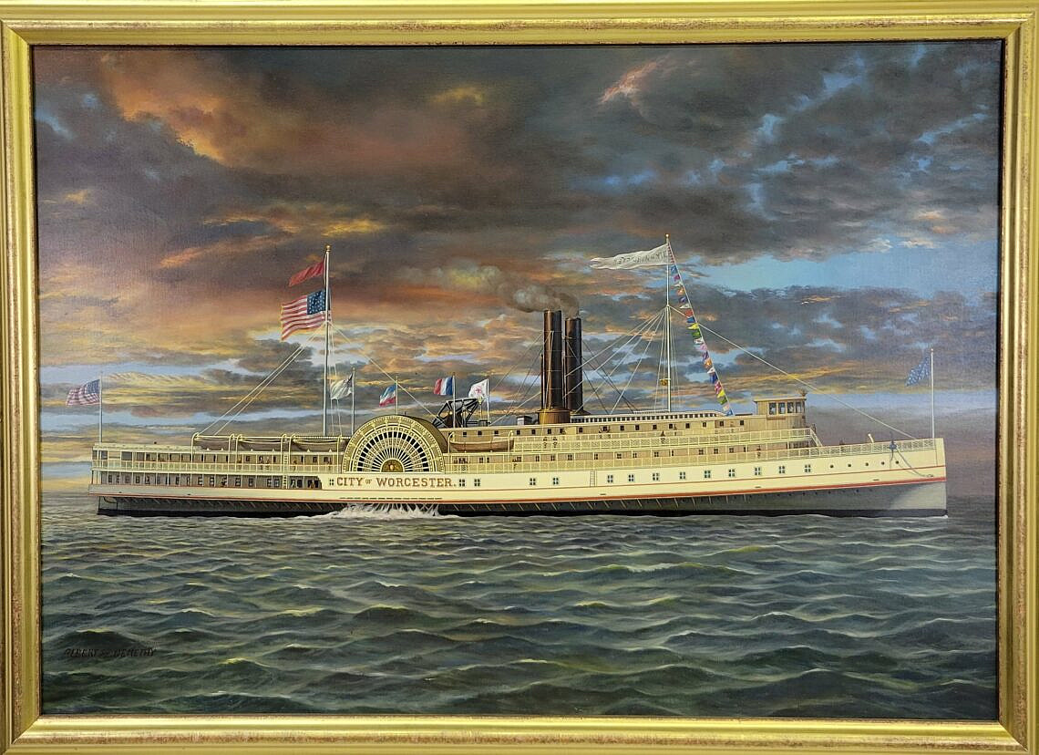 Exceptional Albert S. Nemethy Painting The City of Worcester ...