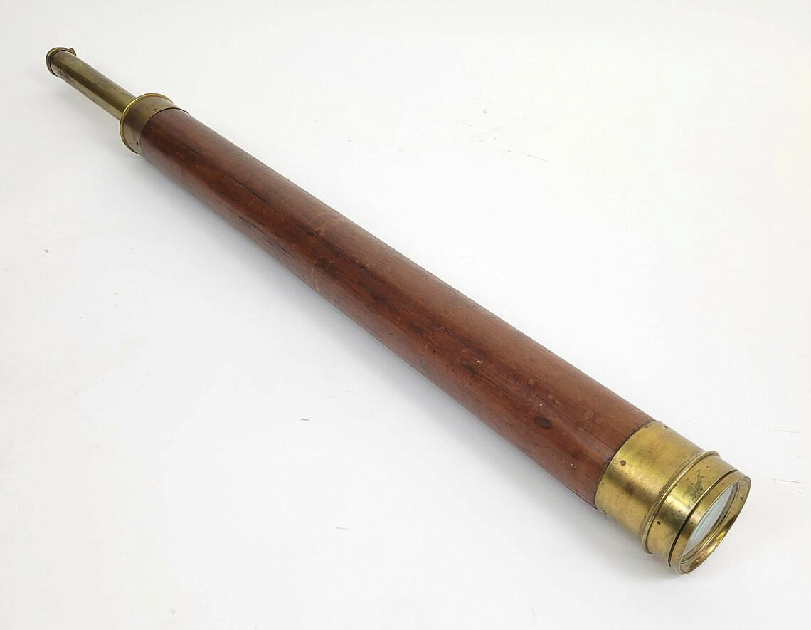 Large 19th Century Mahogany Sea Captain’s Spyglass - Large 19th Century ...