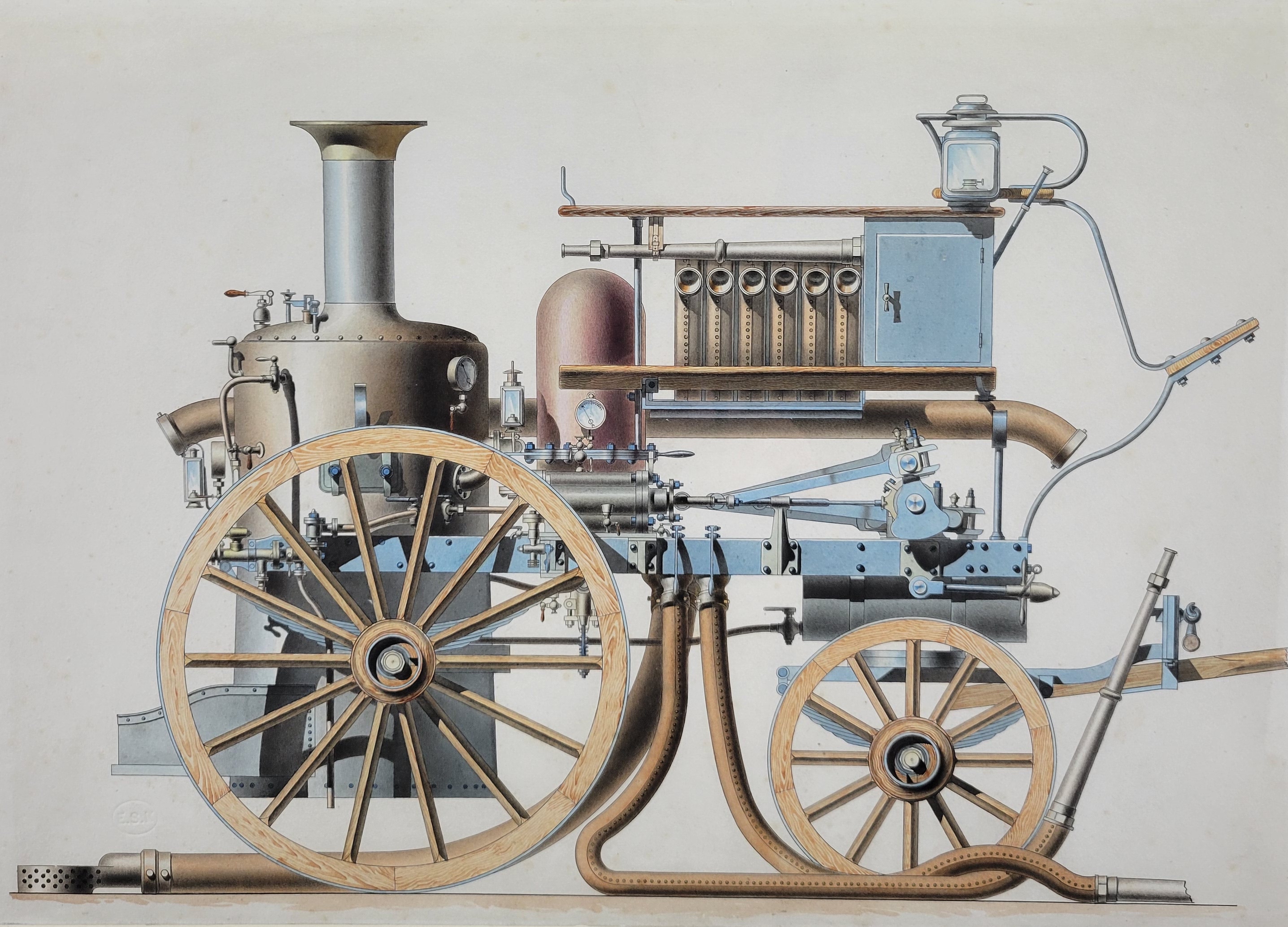 Exceptional 19th C. American Steam Pumper Firefighting Apparatus ...