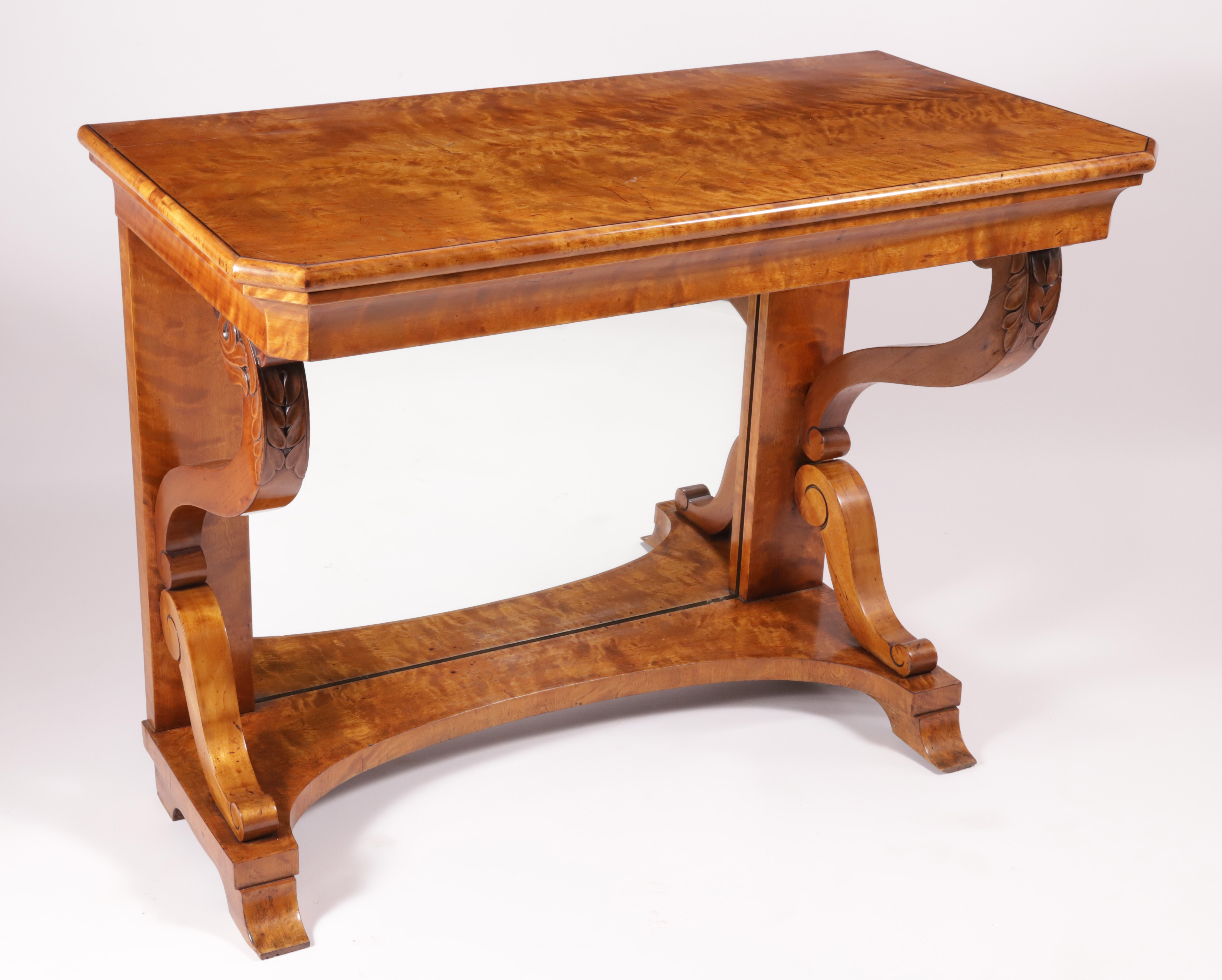 Flame Birch Classical Pier Table 19th Century - Flame Birch Classical ...