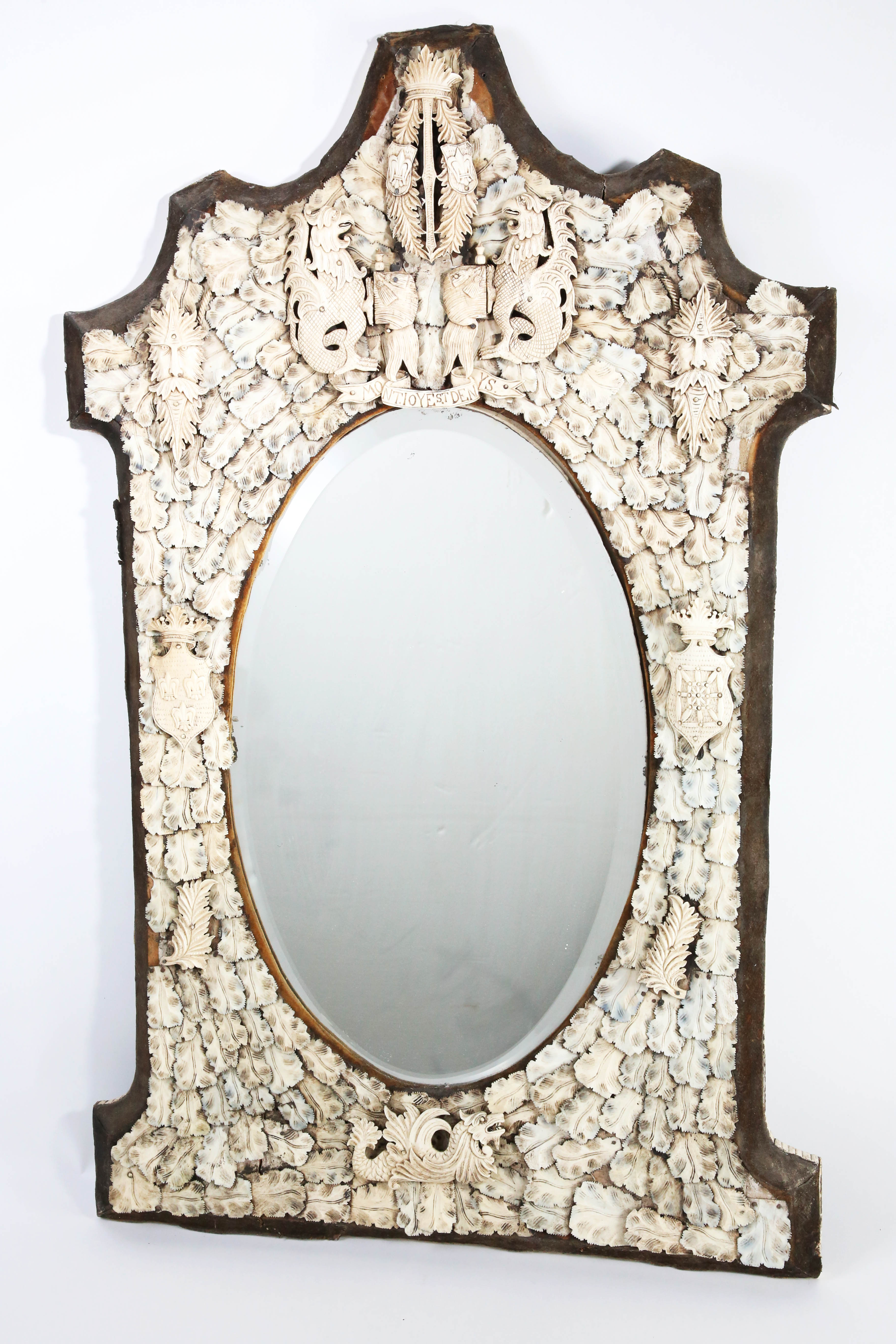 French Fine Prisoner of War Carved Bone Mirror Circa 1800 - French Fine ...