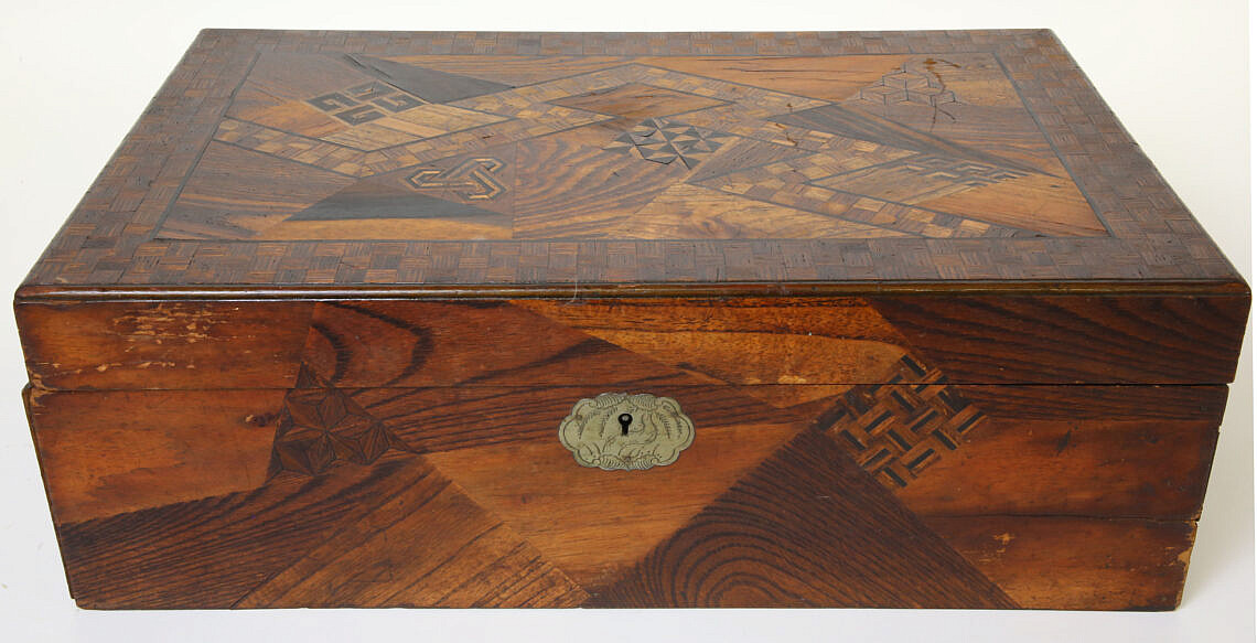 Japanese Multi-Wood Inlaid Box 19th Century - Japanese Multi-Wood ...