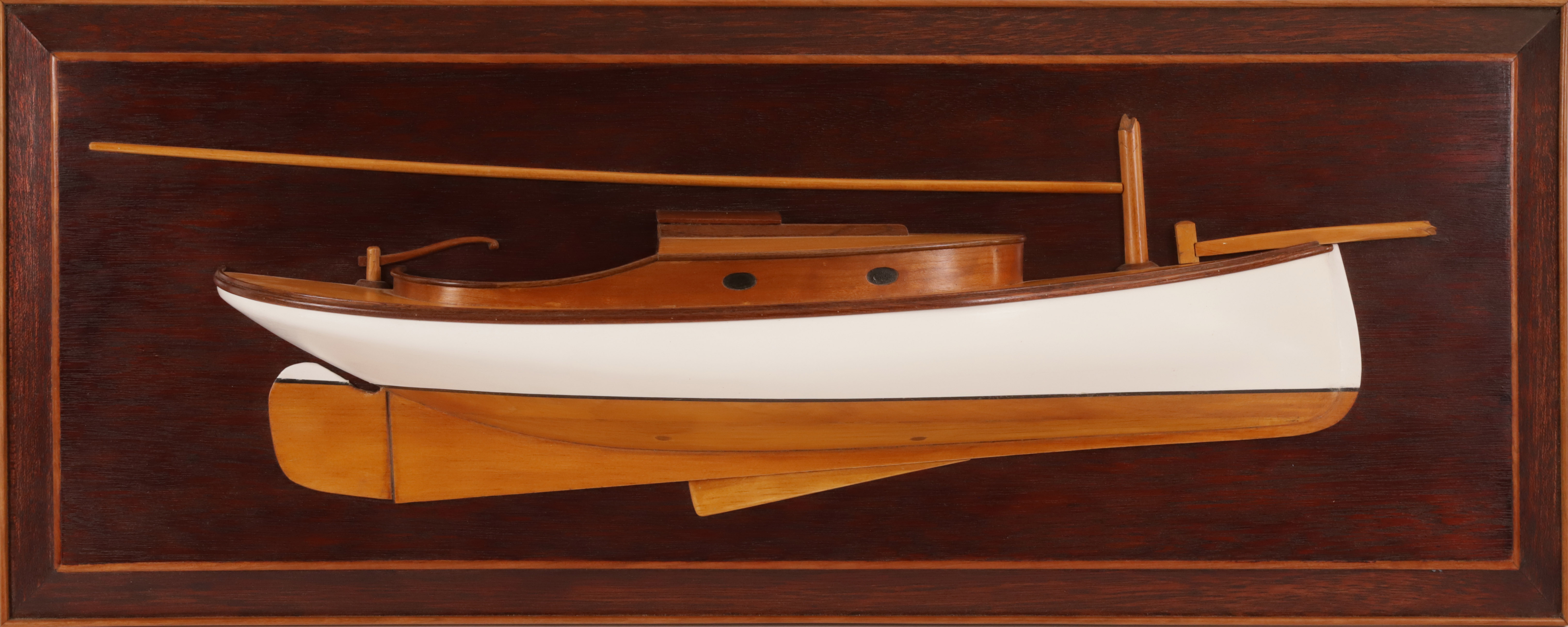 Mark Sutherland Handcrafted Half-Model of a Fantail Stern Catboat Circa ...