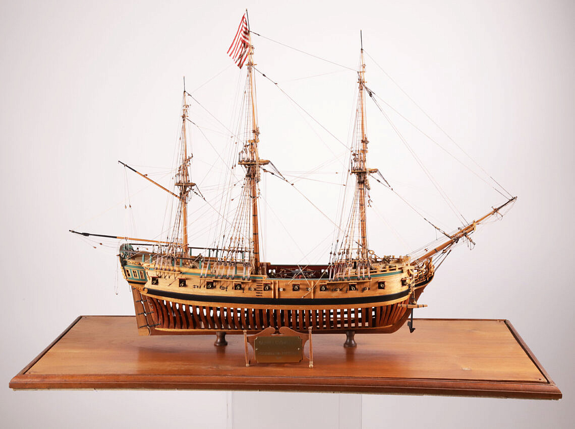 Contemporary Cased Ship Model of the "Oliver Cromwell Philadelphia ...
