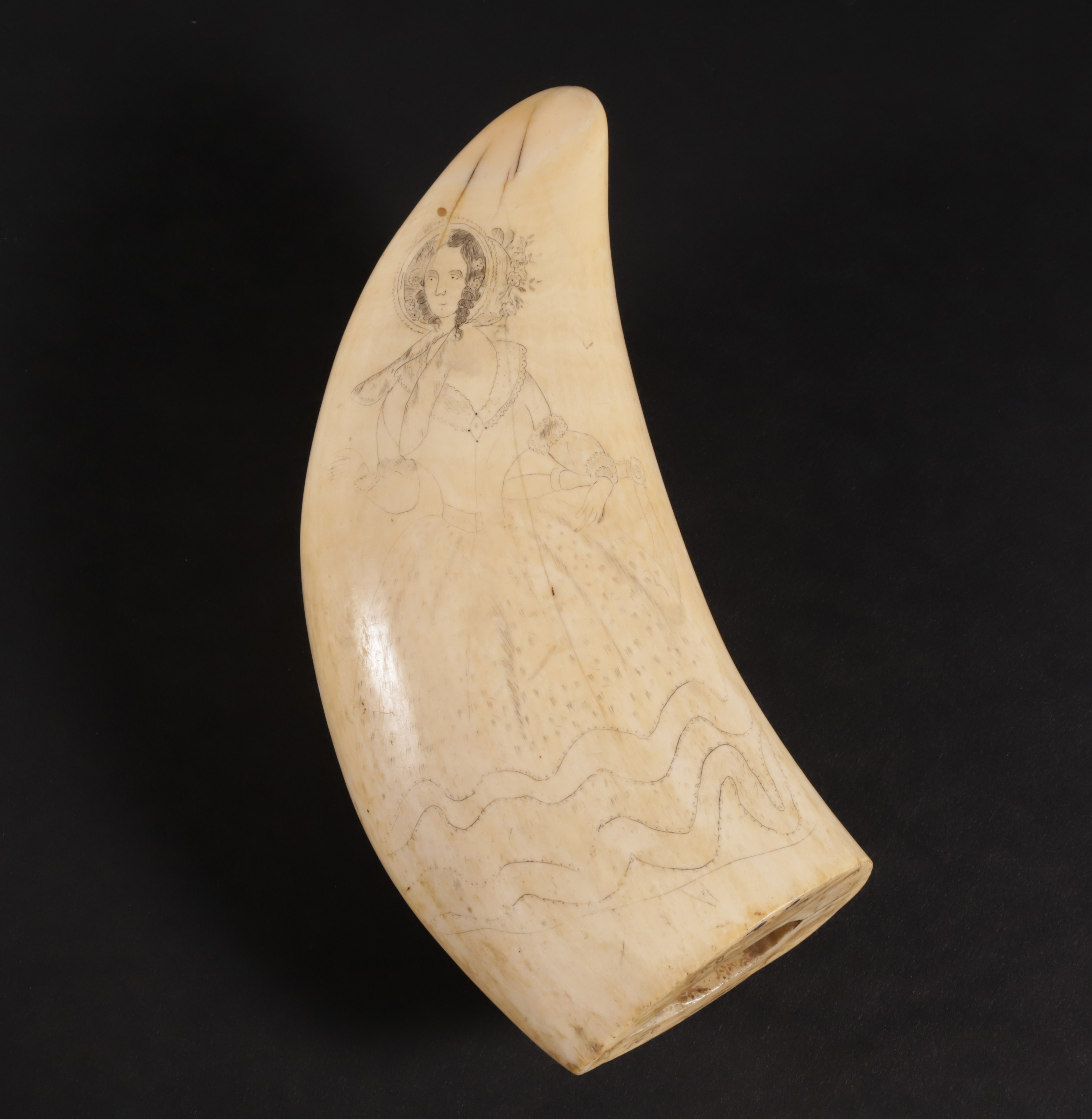 Scrimshaw Antique Whale Tooth Late 19th Century - Scrimshaw Fashion ...