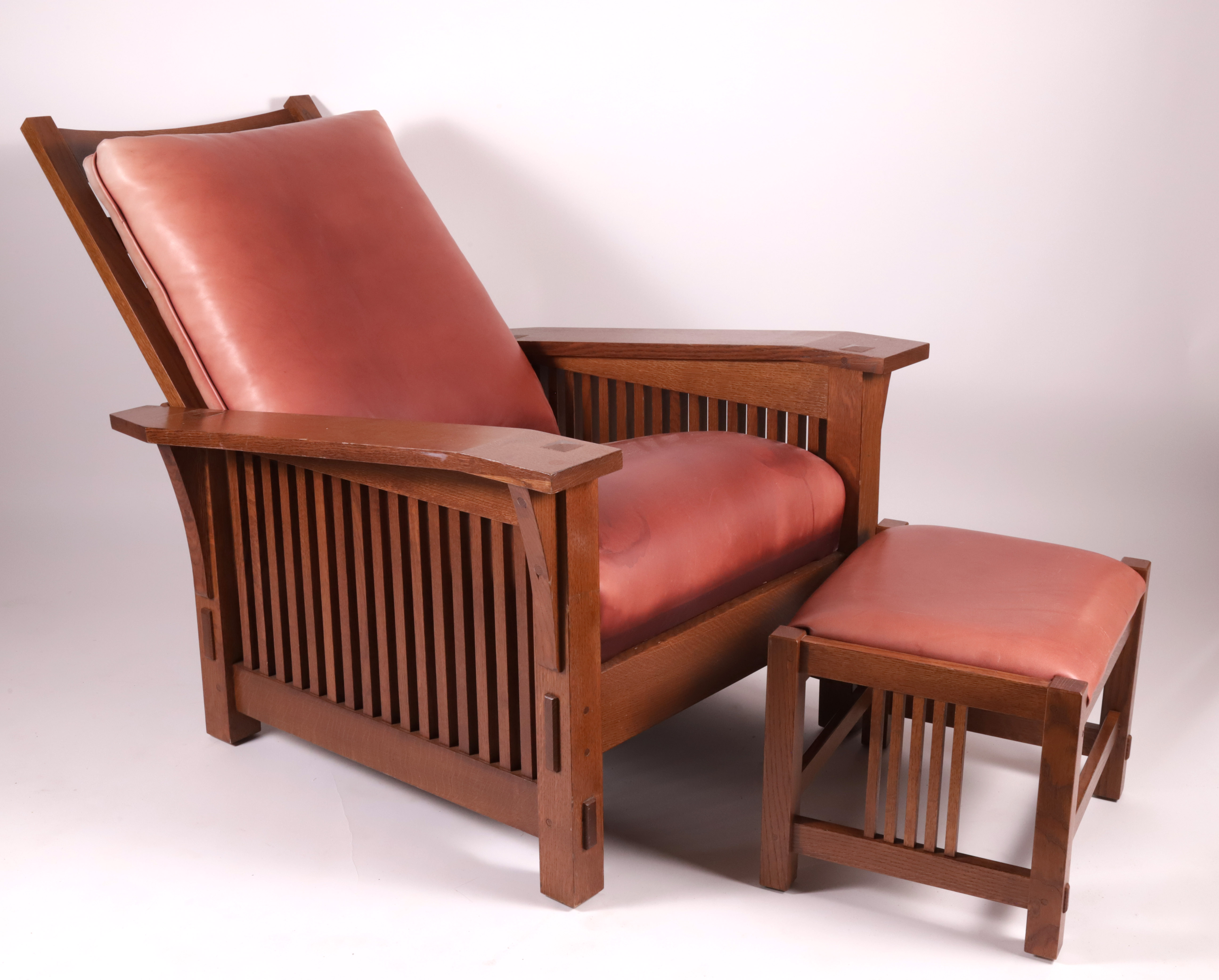 Stickley: E.J.Audi Arts and Crafts Armchair and Ottoman - Stickley: E.J ...