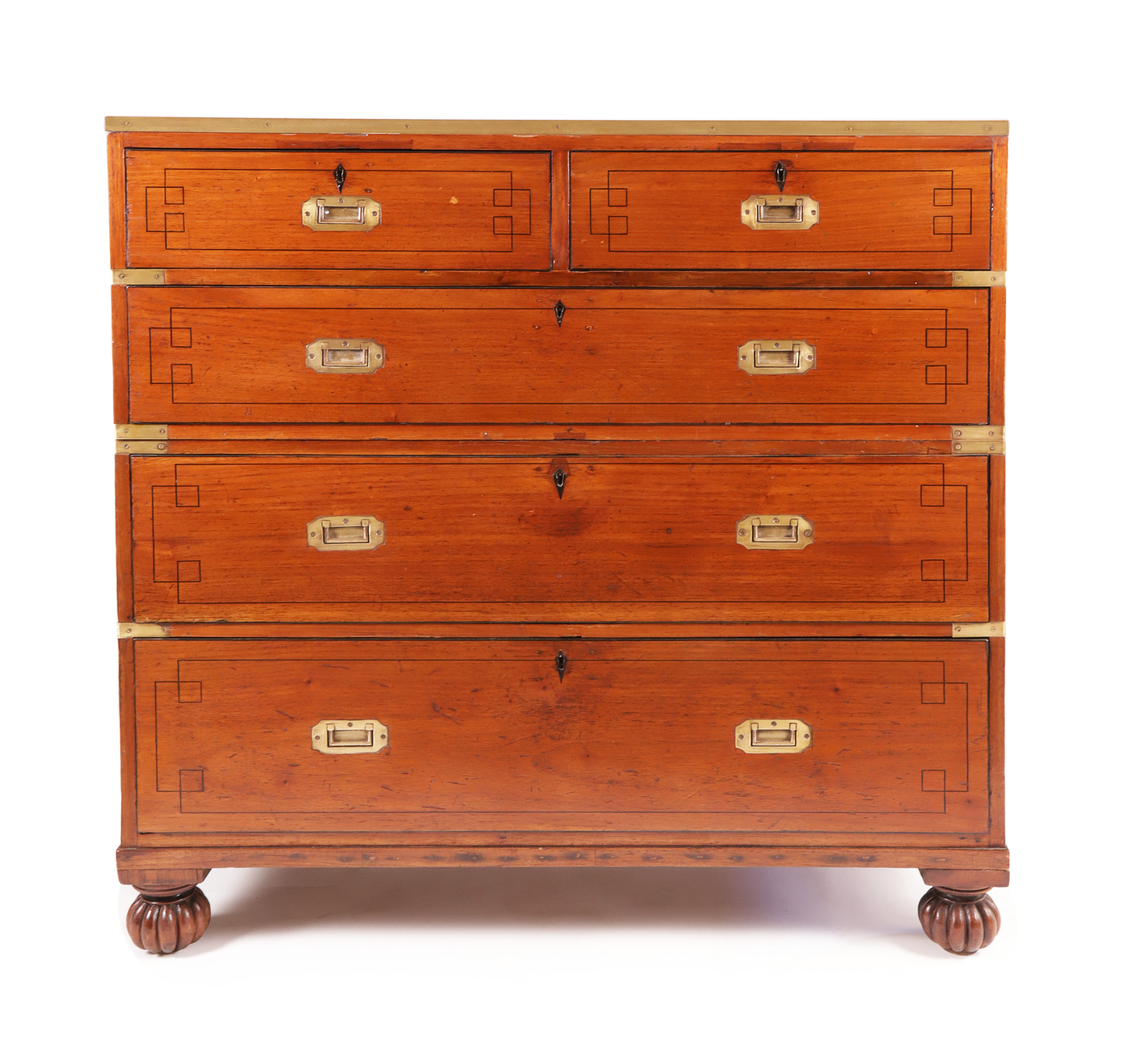 British Regency Brass Bound Campaign Chest 19th Century - British ...