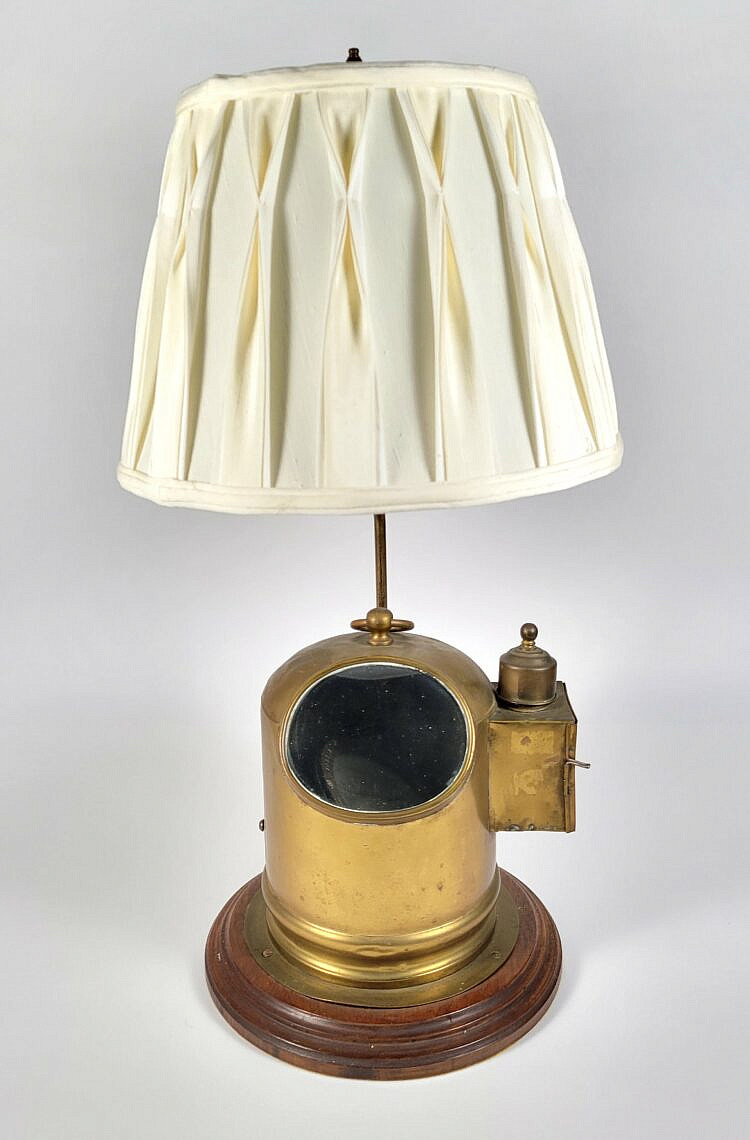 Antique 19th Century E.S. Ritchie Brass Lifeboat Compass Nautical Lamp ...