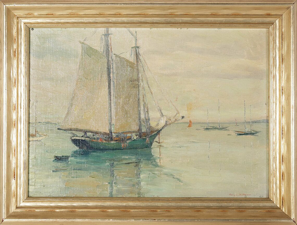 Emily Hoffmeier Oil on Panel "The Alice Wentworth Sails 1937" - Emily ...