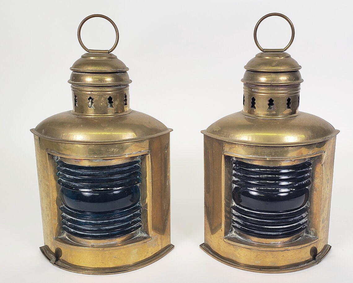 Antique Brass Port Starboard Ship Light - Pair of Antique Brass Port ...