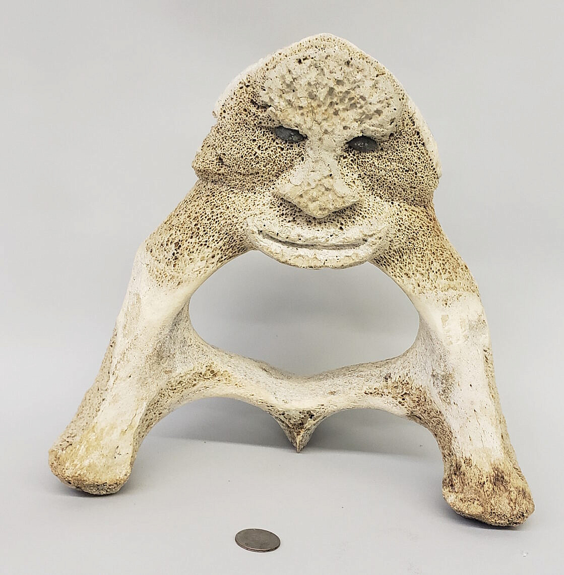 Inuit Antique Whalebone Sculpture - Inuit Carved Antique Whalebone ...