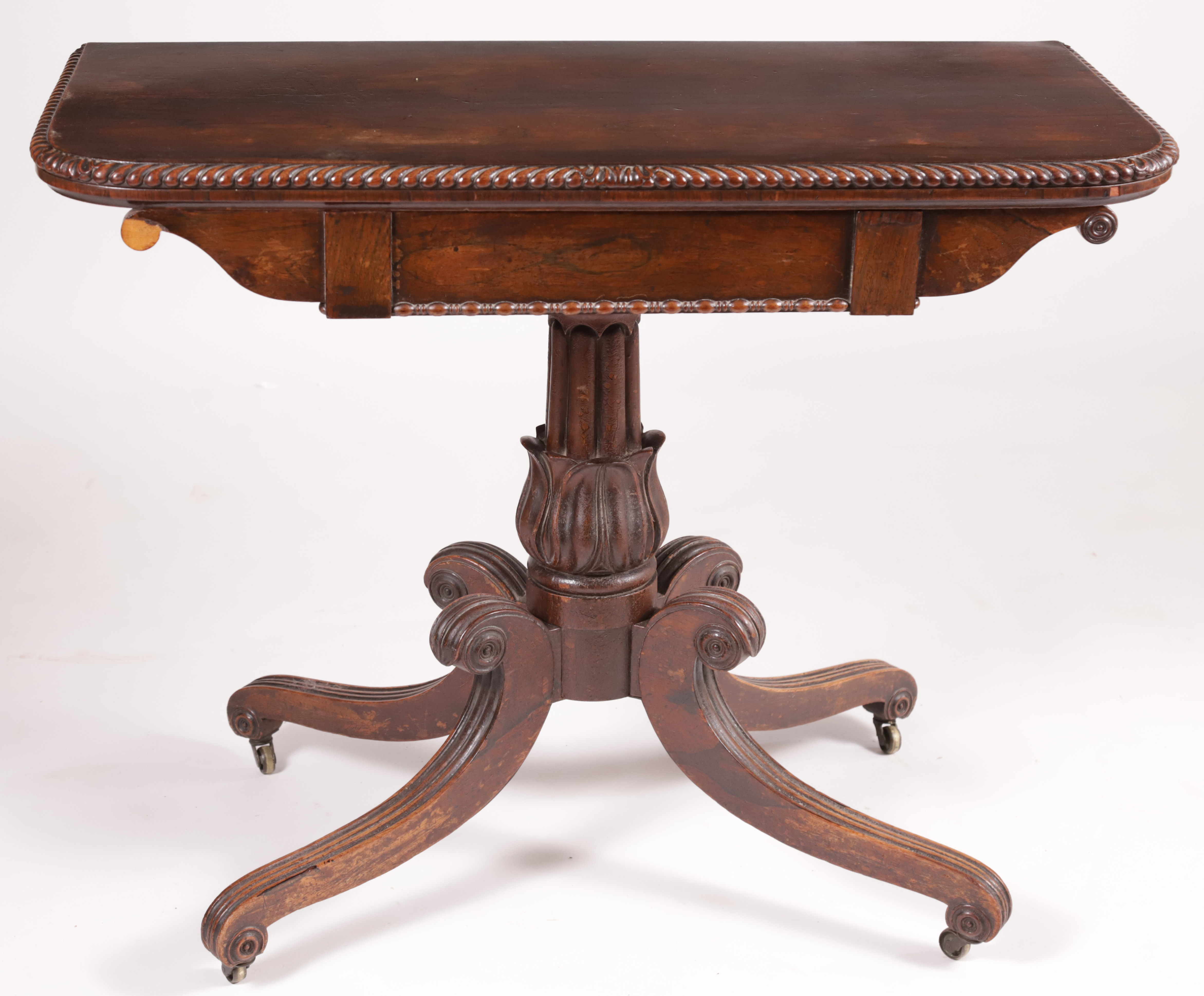 American Mahogany Federal Game Table 19th Century - American Mahogany ...