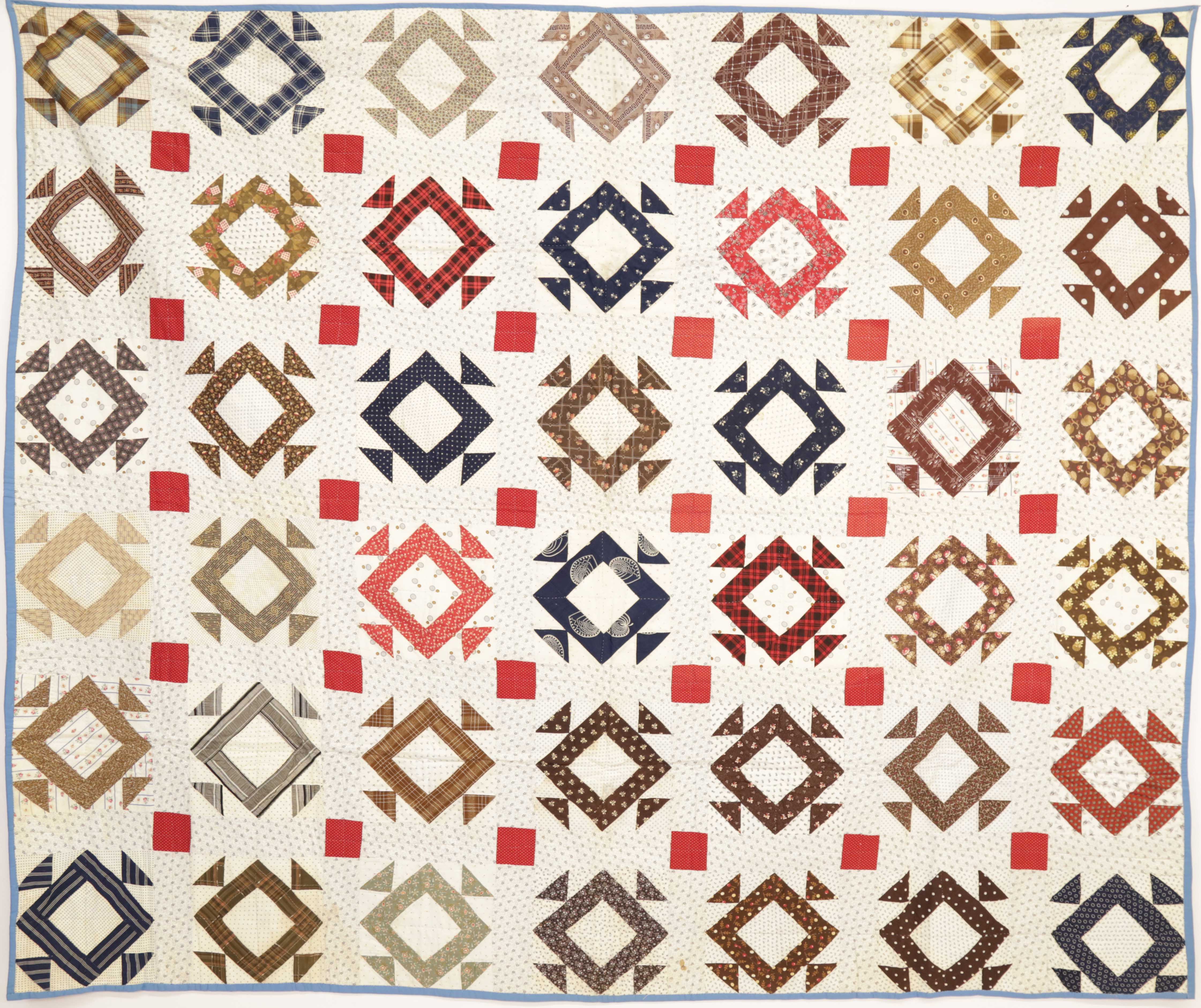American Antique Geometric Patchwork Quilt 19th Century - American ...