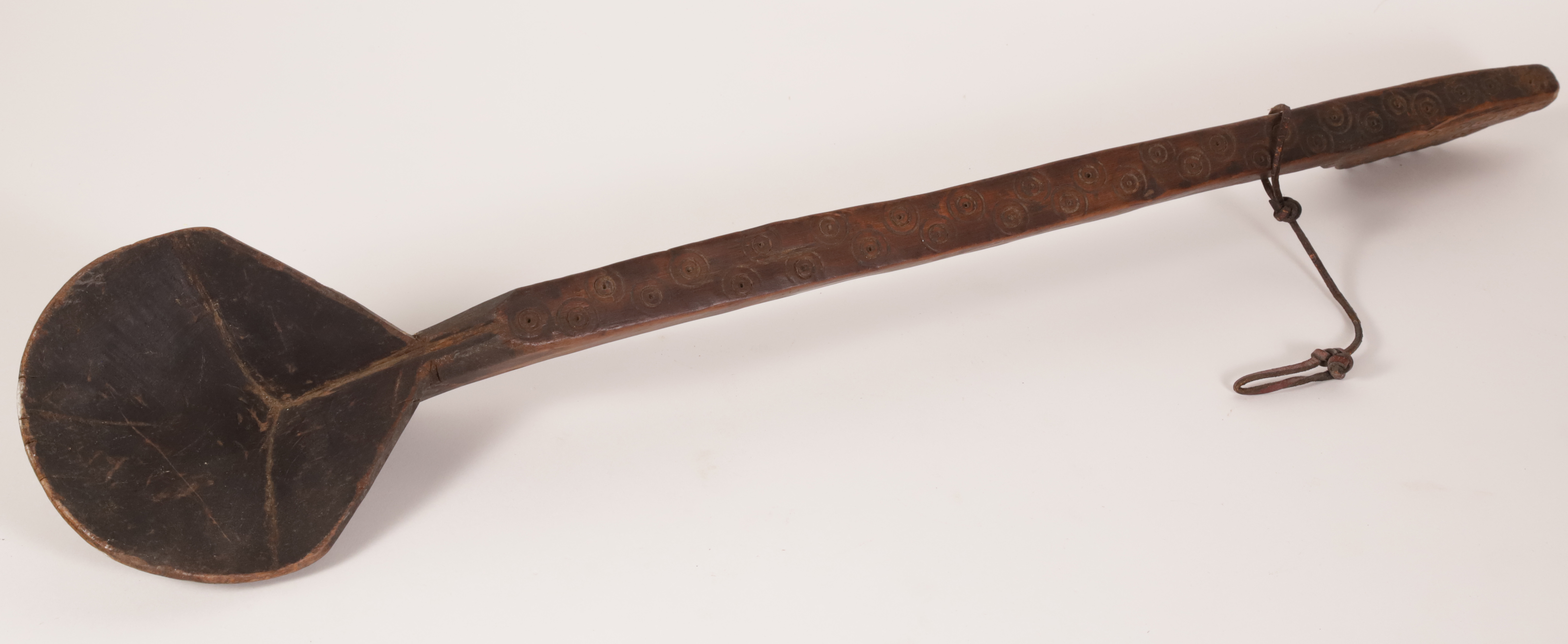 Polynesian Carved Wood Ladle - Polynesian Carved Wood Ladle, 19th ...
