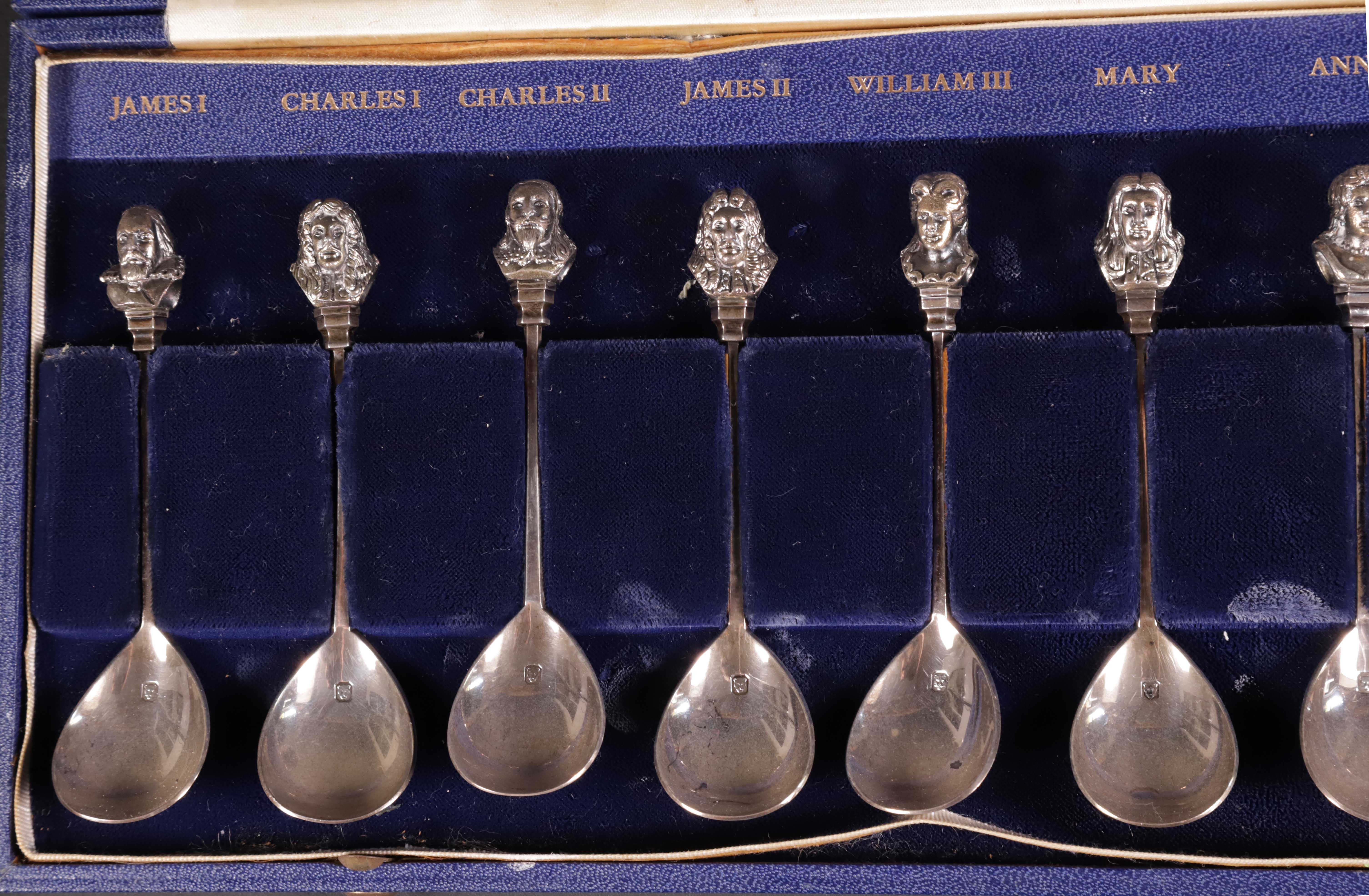 Boxed Set of Ten American Royal Family Figural Silver Spoons - Rafael ...