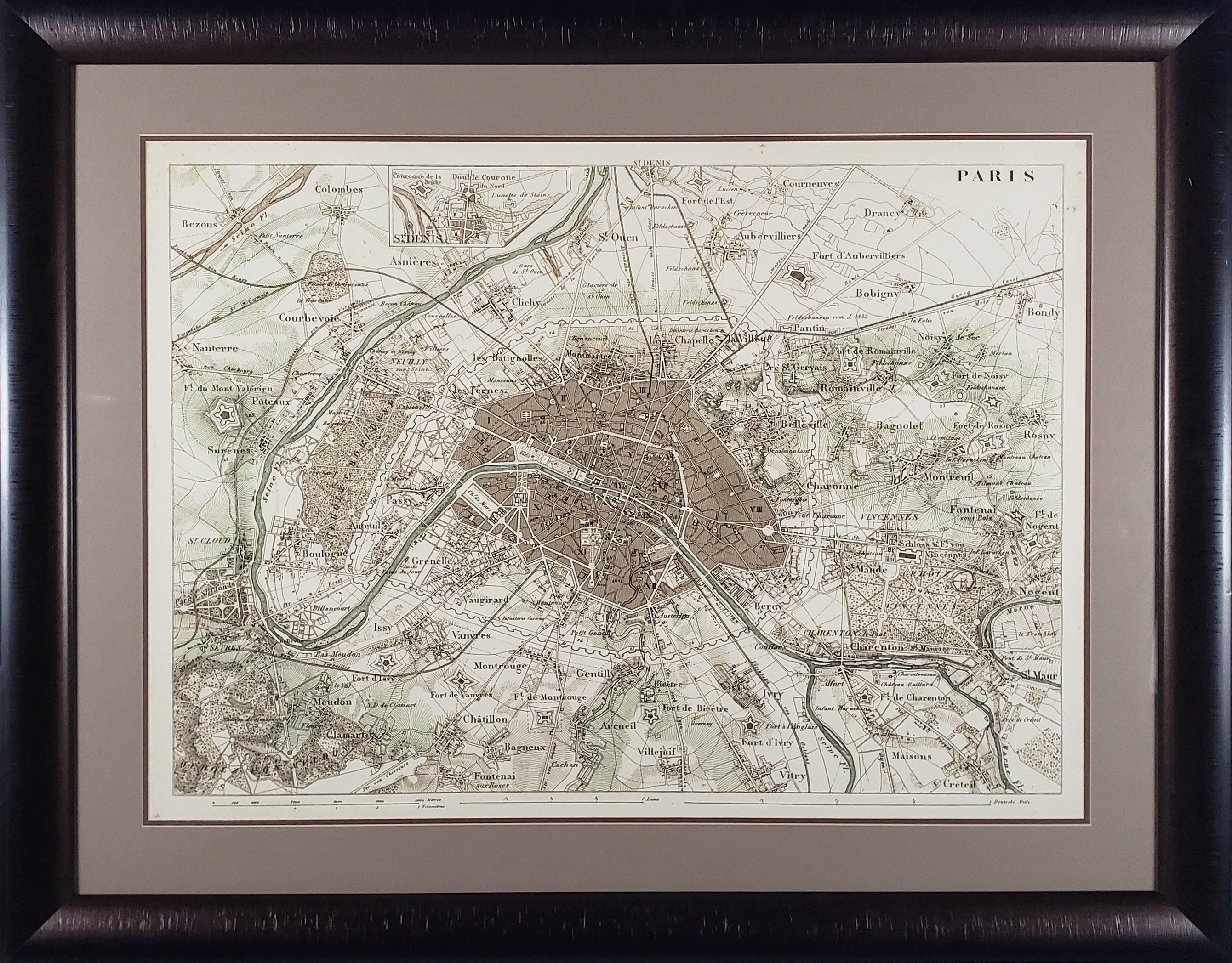Oversized Paris Street Map - Oversized Bird's Eye View Map of Paris ...