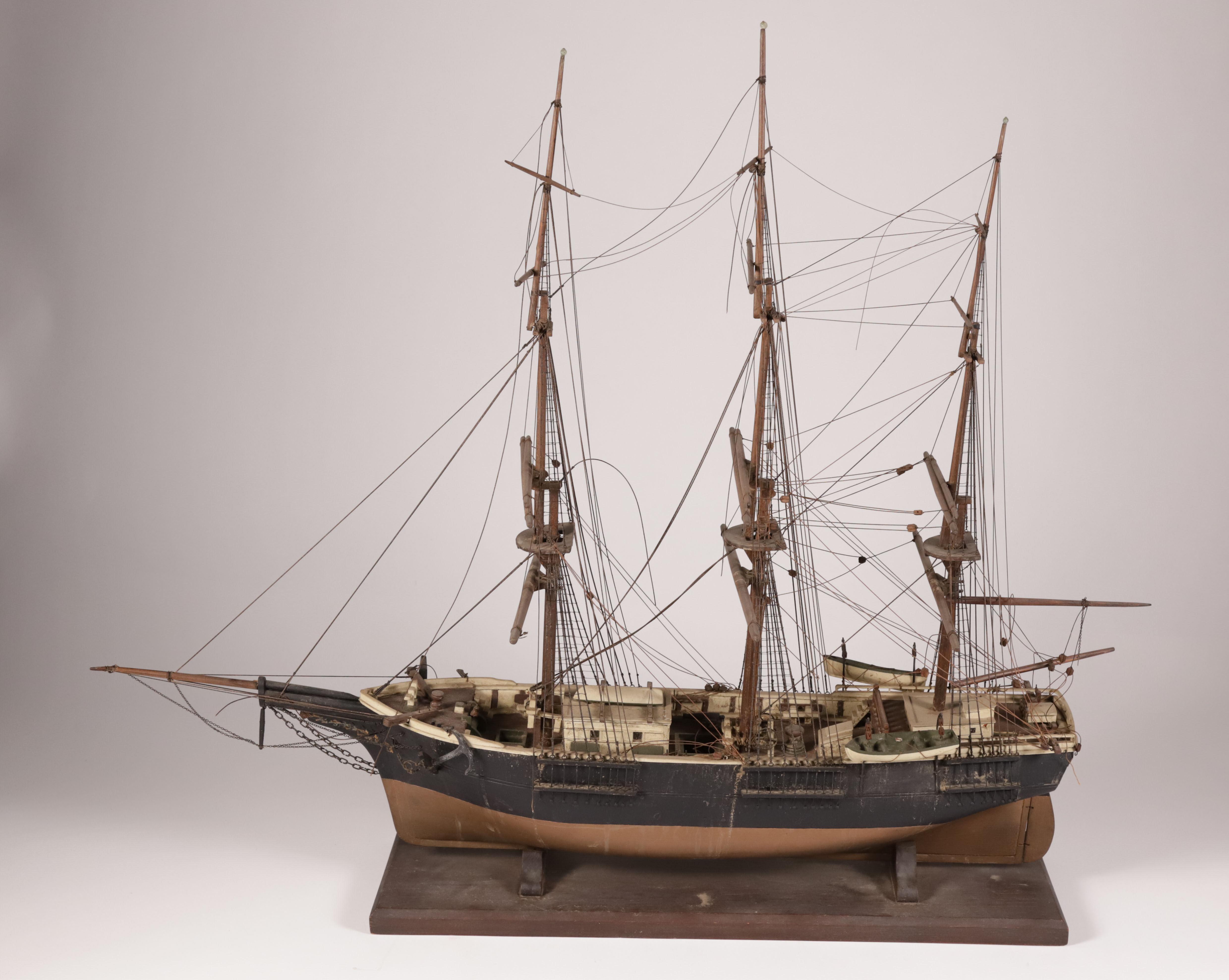 Vintage Ship Model of the Whaling Barque "Swallow" of New Bedford ...