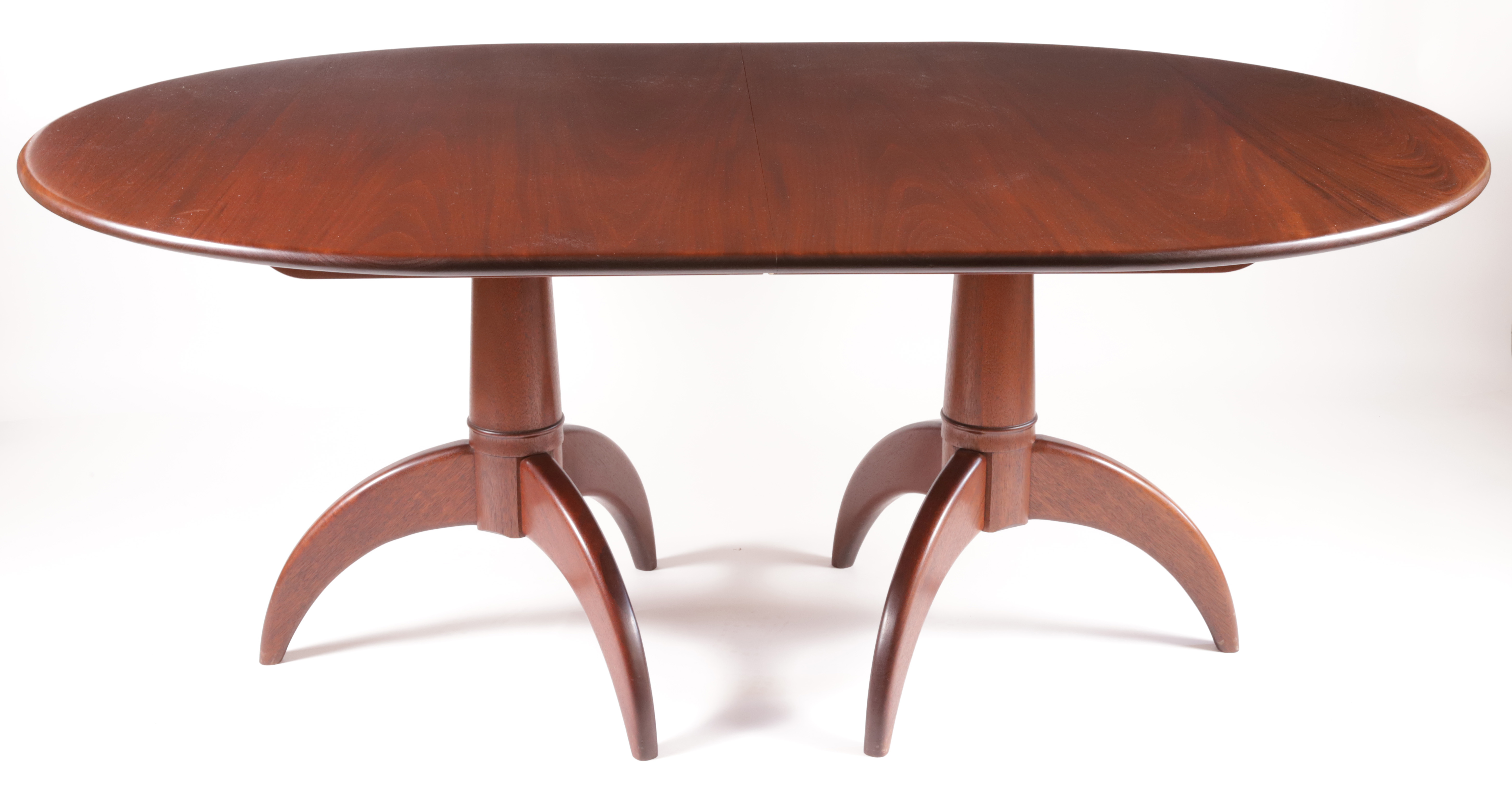 Signed Stephen Swift Mahogany Spider Leg Dinning Table with Two Leaves ...