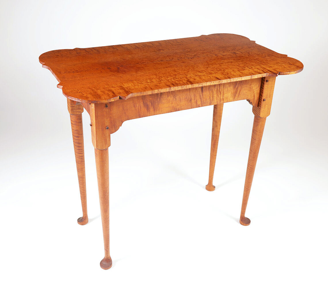 Edward L. Faria Hand Crafted Figured Maple Queen Anne Style Porringer ...